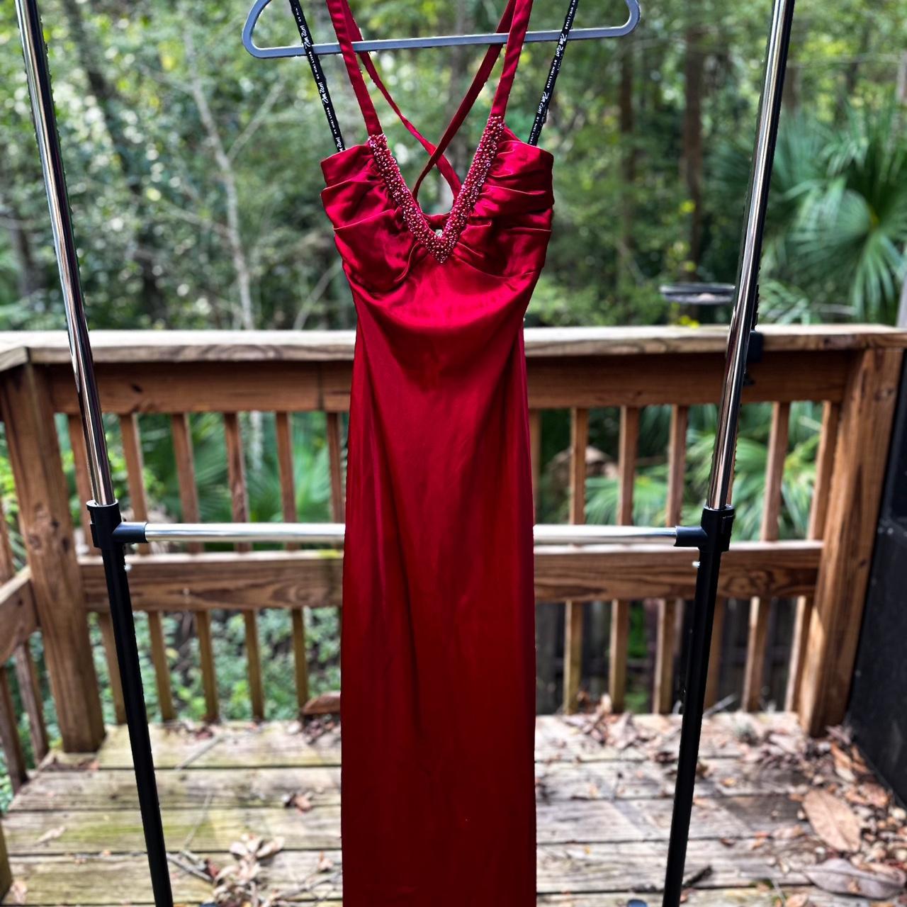 Gorgeous, red, backless, Y2K formal dress. Great for... - Depop