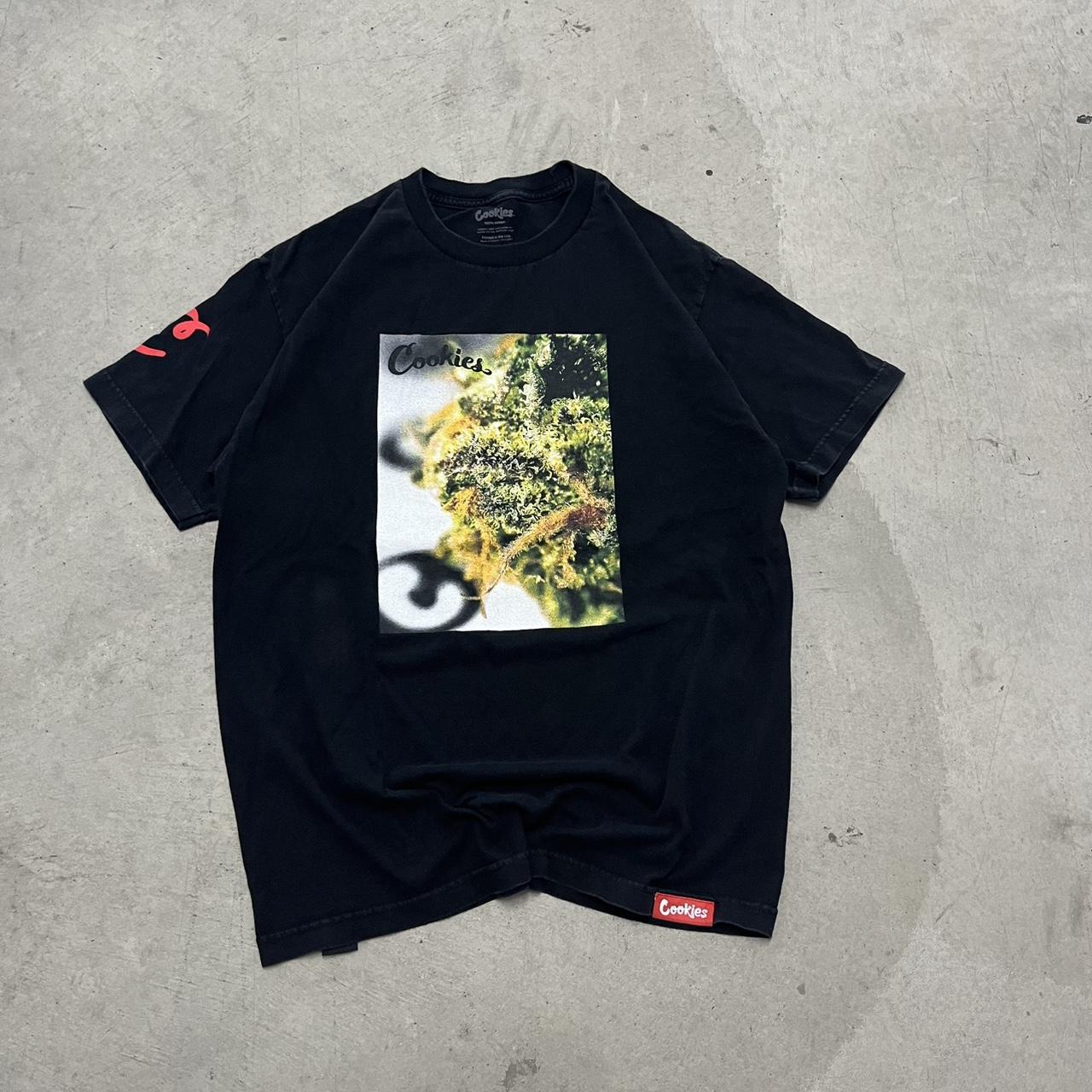Black Y2K cookies graphic tee- basically new - Depop