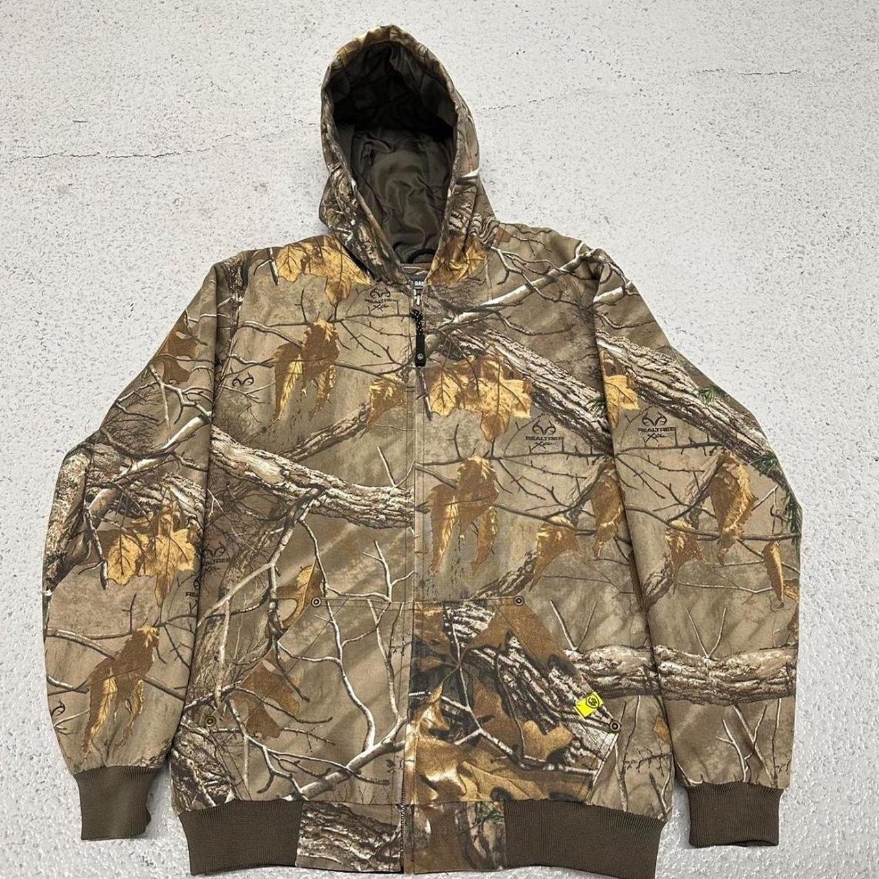 Realtree camo jacket full zip up camouflage small... | Depop