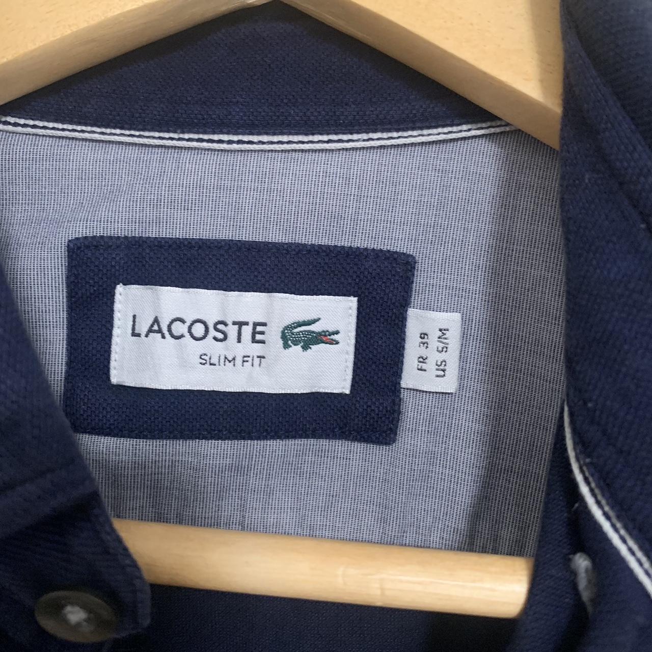Lacoste button up shirt size S/M slim fit - Depop