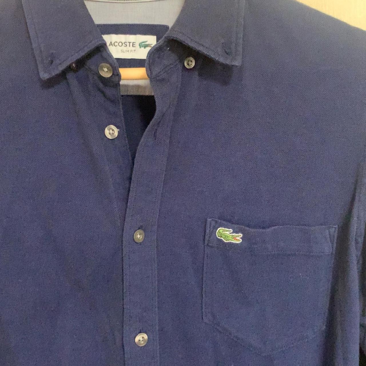 Lacoste button up shirt size S/M slim fit - Depop