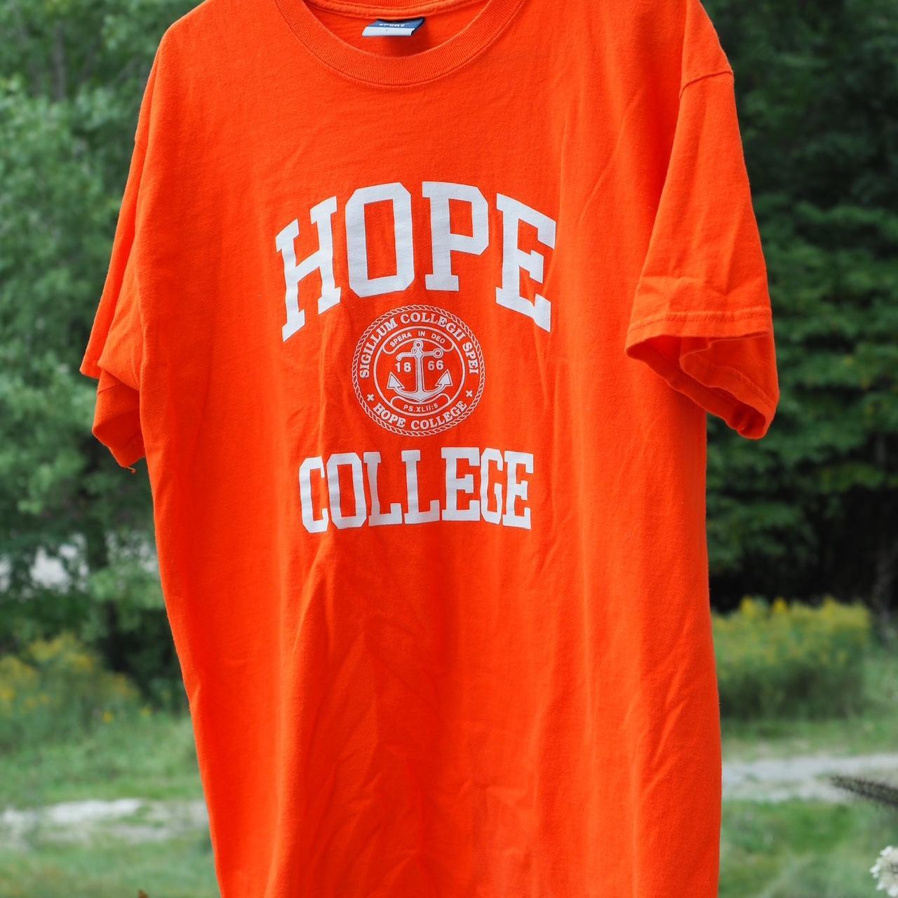 Hope College Logo T-shirt Mens Size Large Tiny spots... - Depop