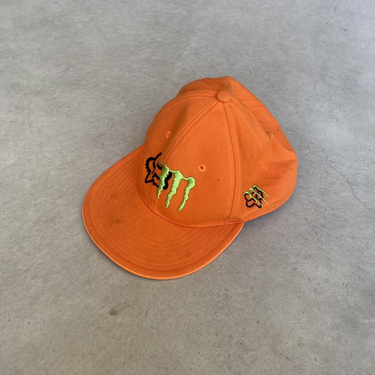2000s Monster x Fox Racing Hat Size Large Some... - Depop