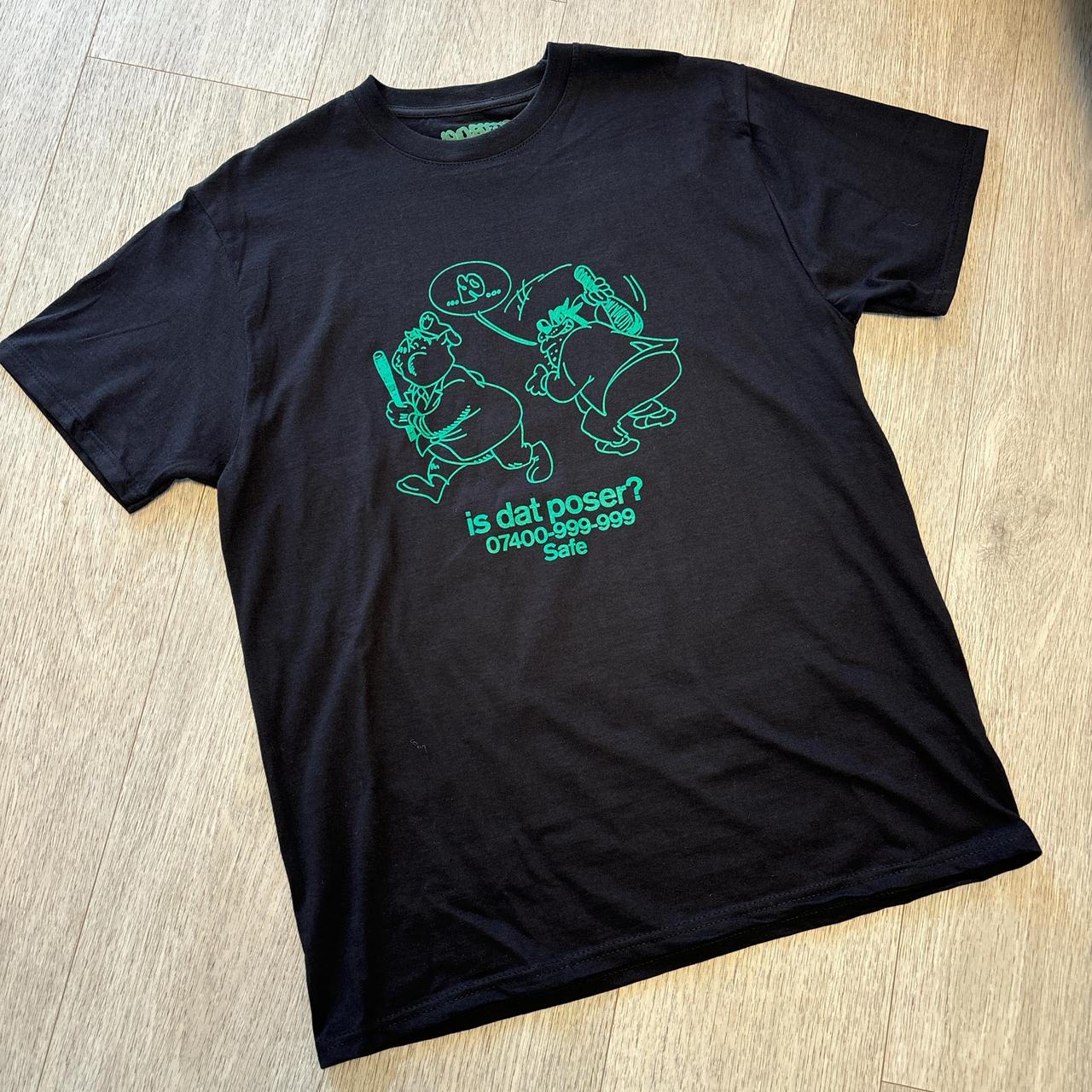 Poser Is Dat Poser? Pigs Tee T Shirt Black/Green... - Depop