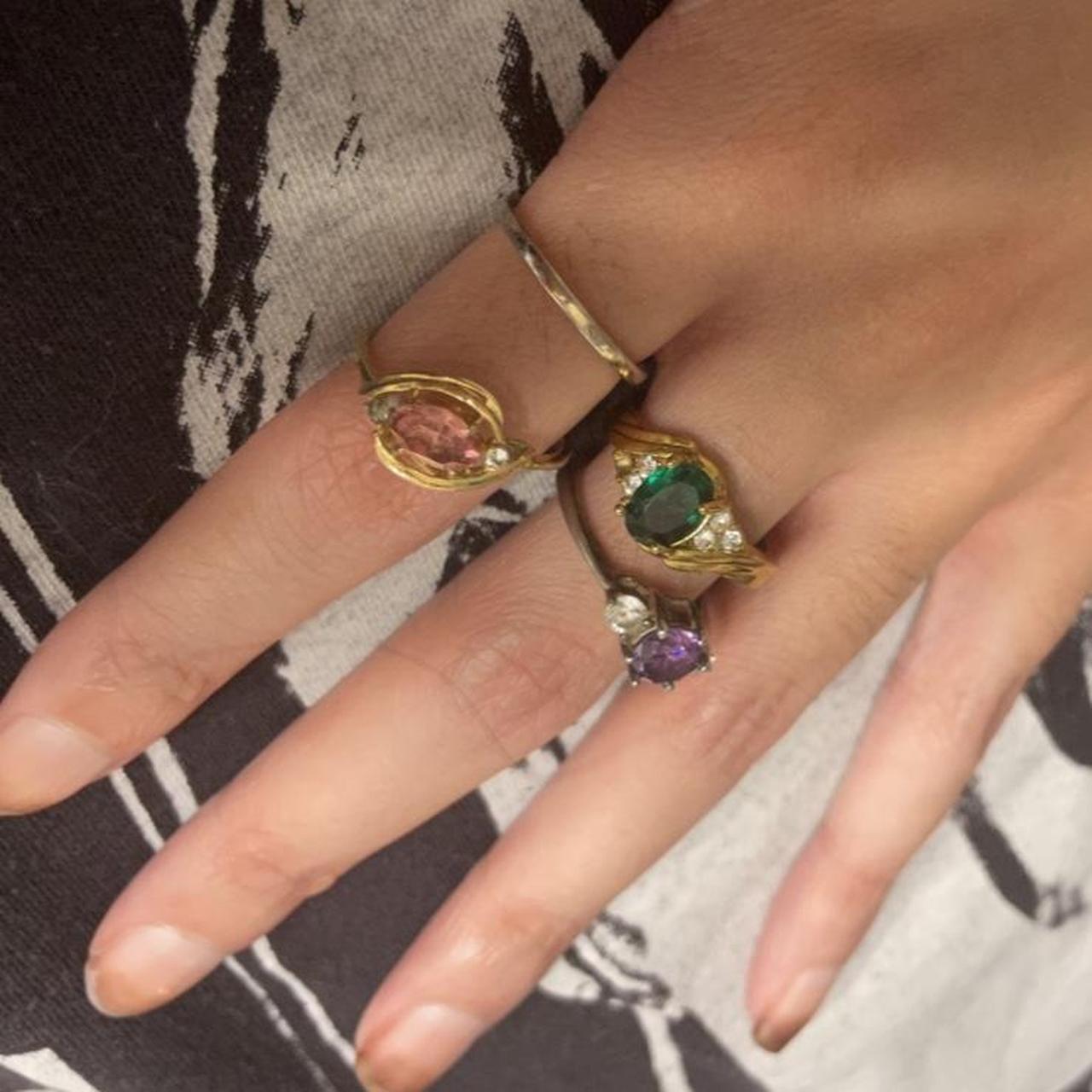three vintage rings set