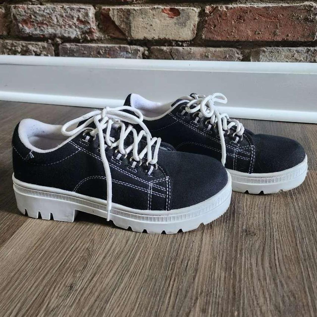 Vintage 90's Soho Chunky Platform Shoes 100% cotton... - Depop