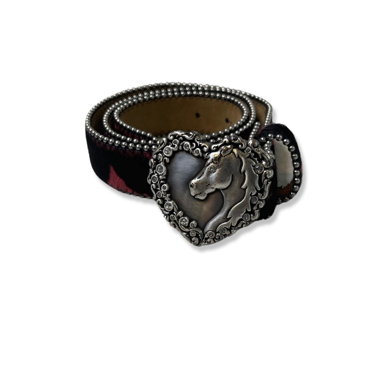 Tony Lama PONY TAILS Leather Belt Size 28 C60161... - Depop