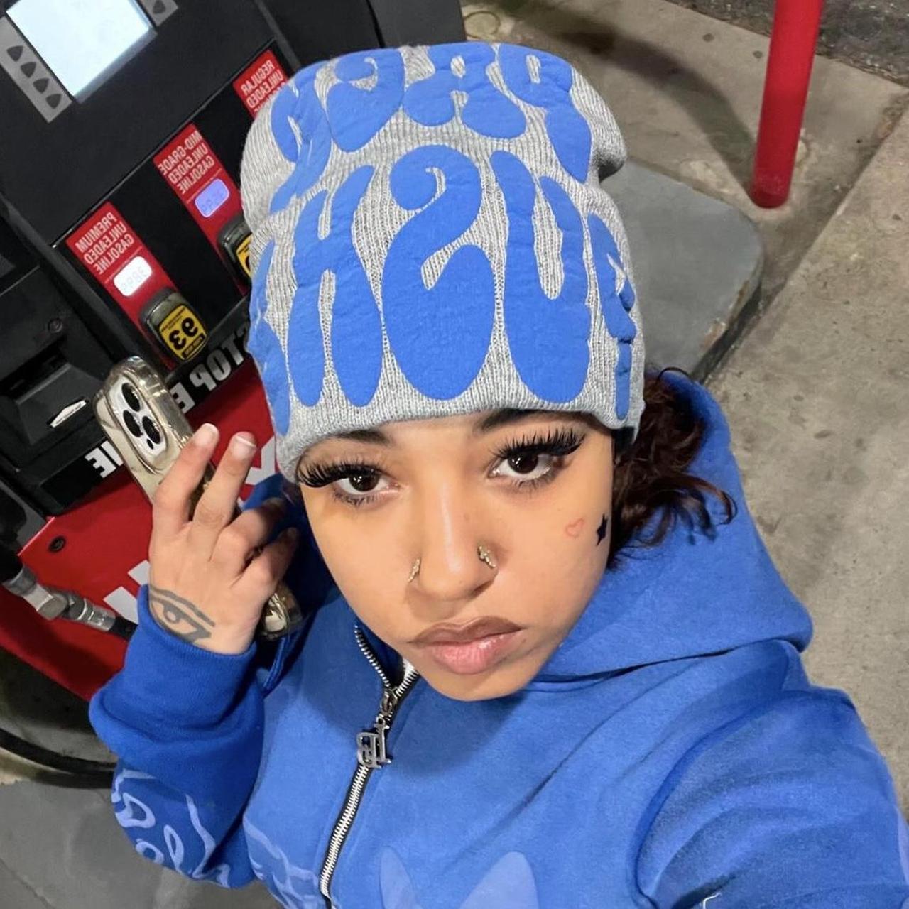 Beanie | PACK PUSHA APPAREL Color Grey & Blue | Depop