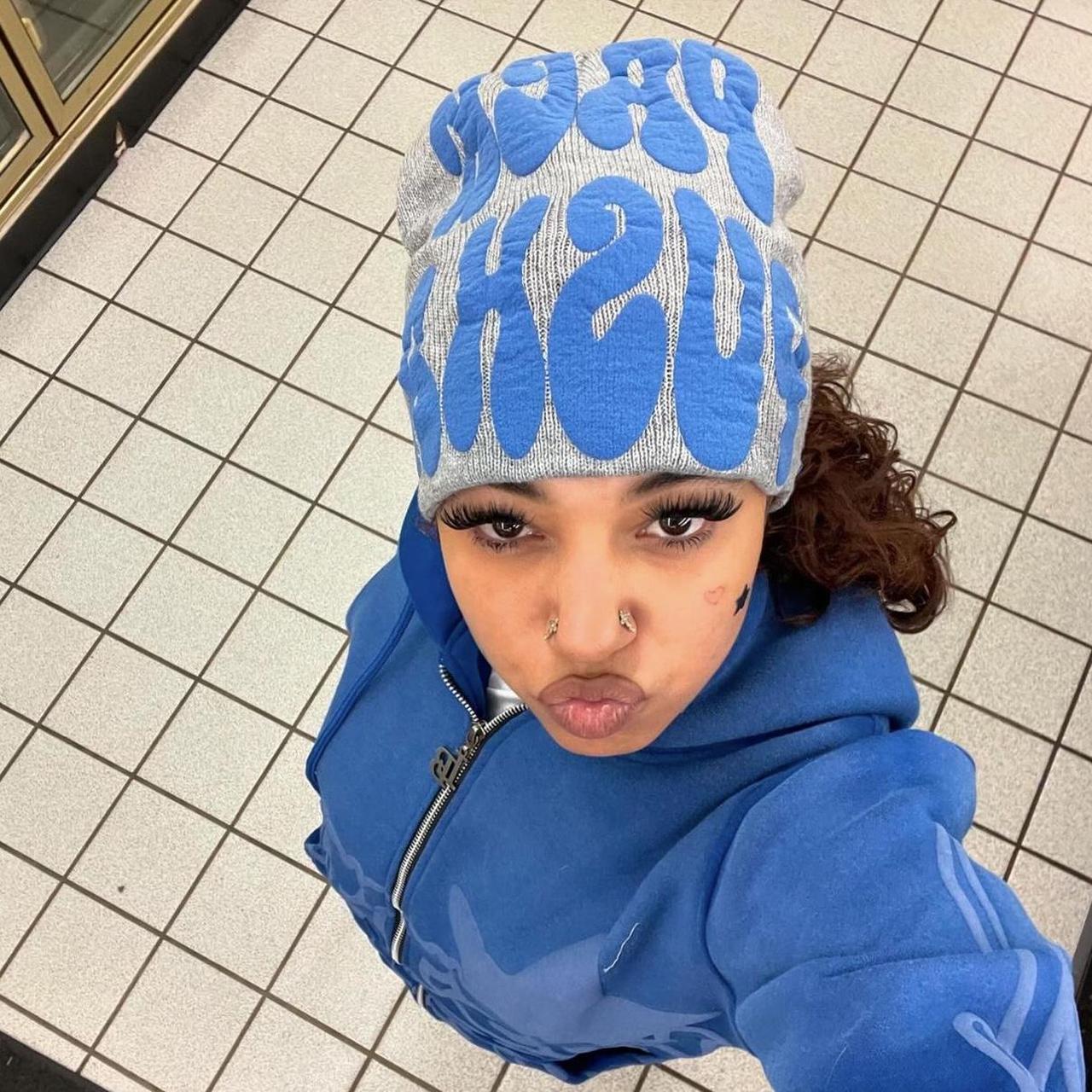 Beanie | PACK PUSHA APPAREL Color Grey & Blue | Depop