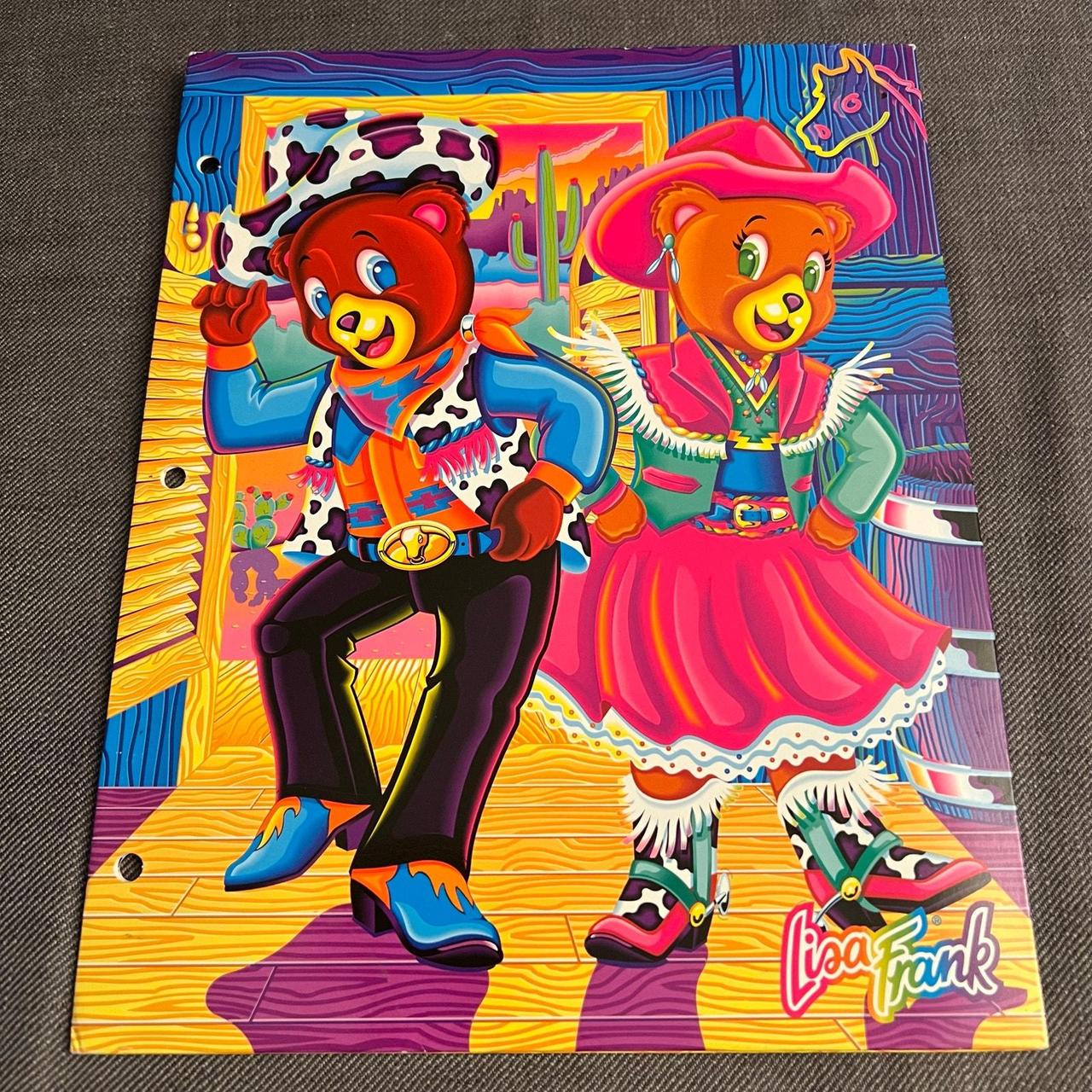 Lisa Frank Hollywood Bear & Beverly Bear 3 Ring... | Depop