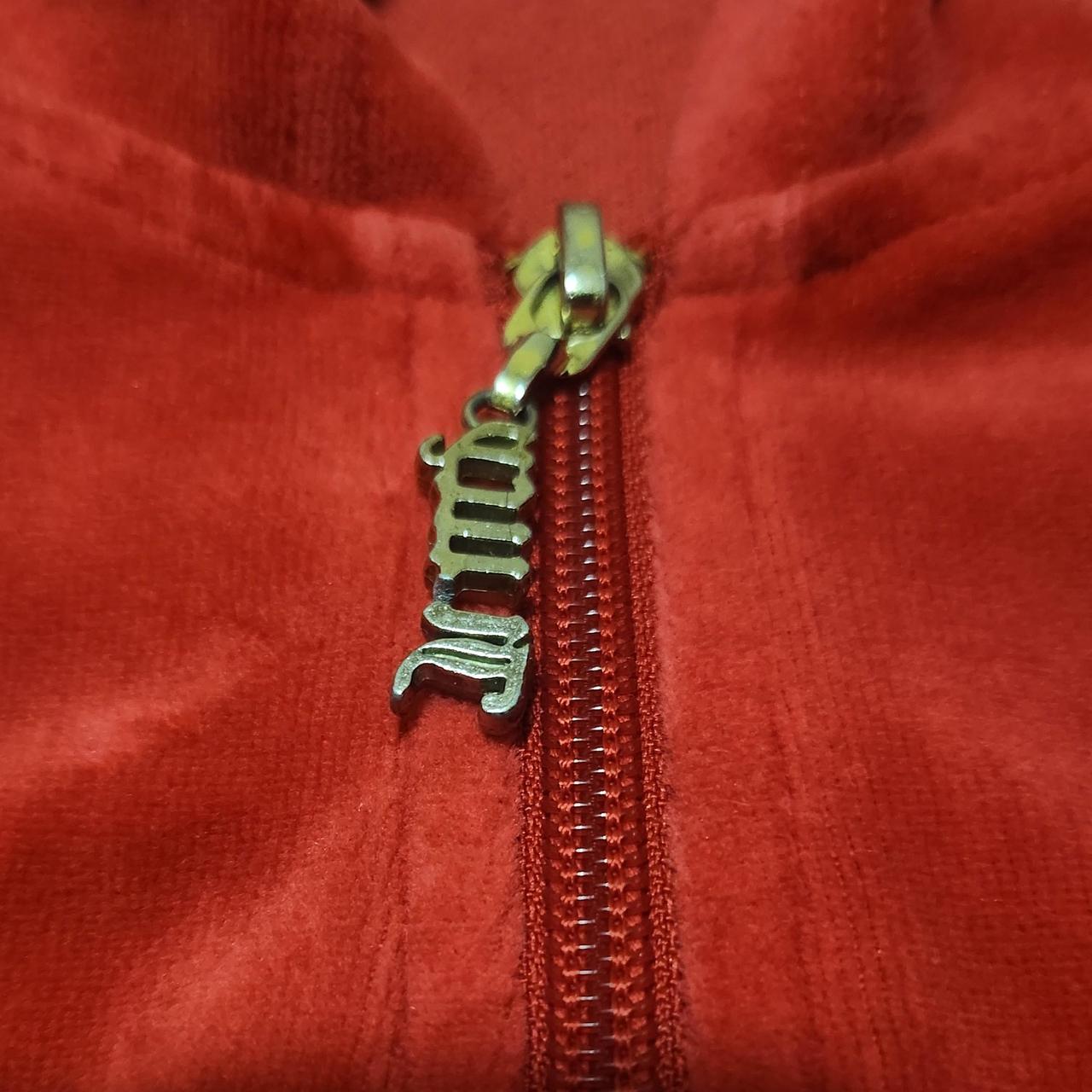 2010s Juicy Couture red/hot pink velour jacket.... - Depop