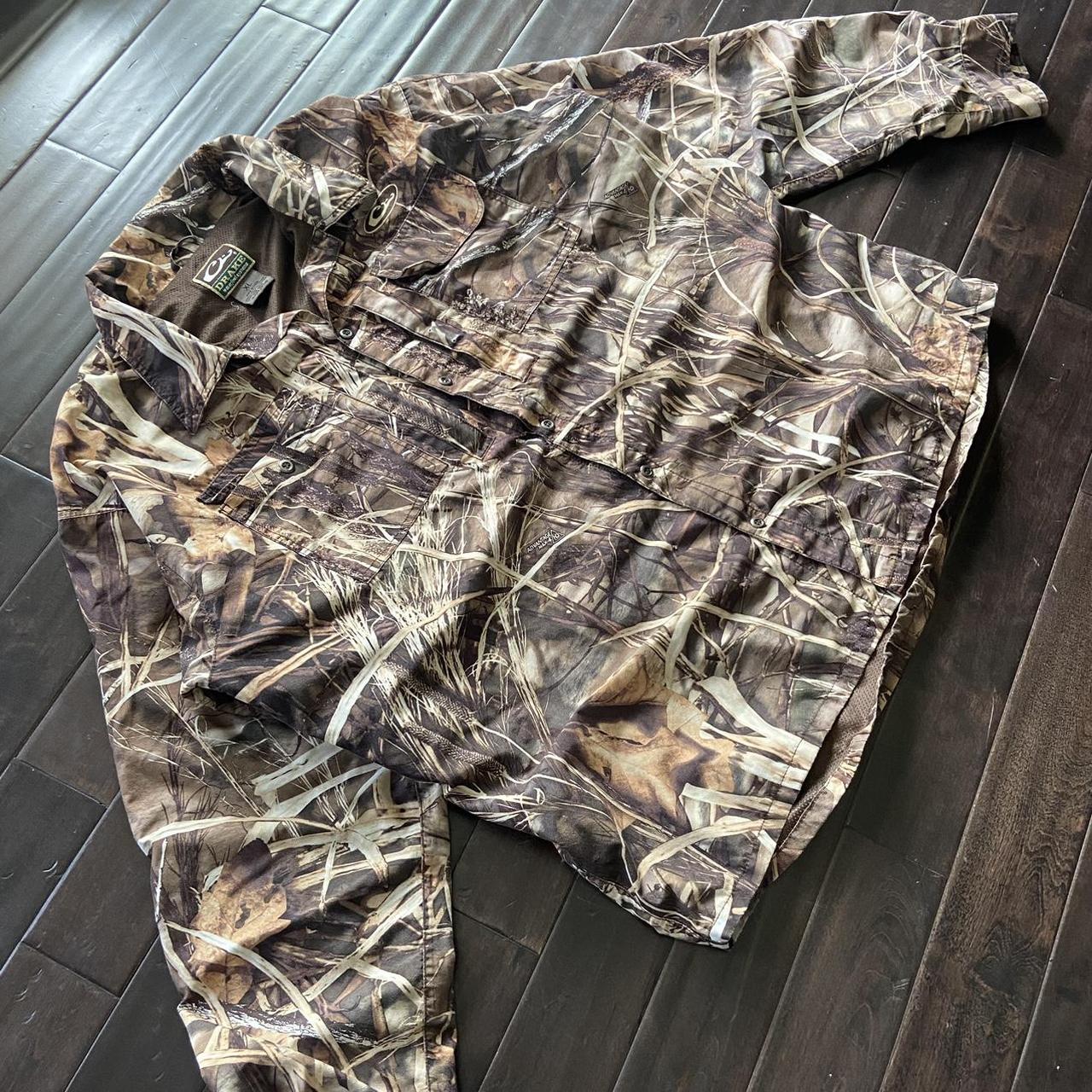 Drake waterfowl camo hunting jacket/shirt Size: XL... - Depop