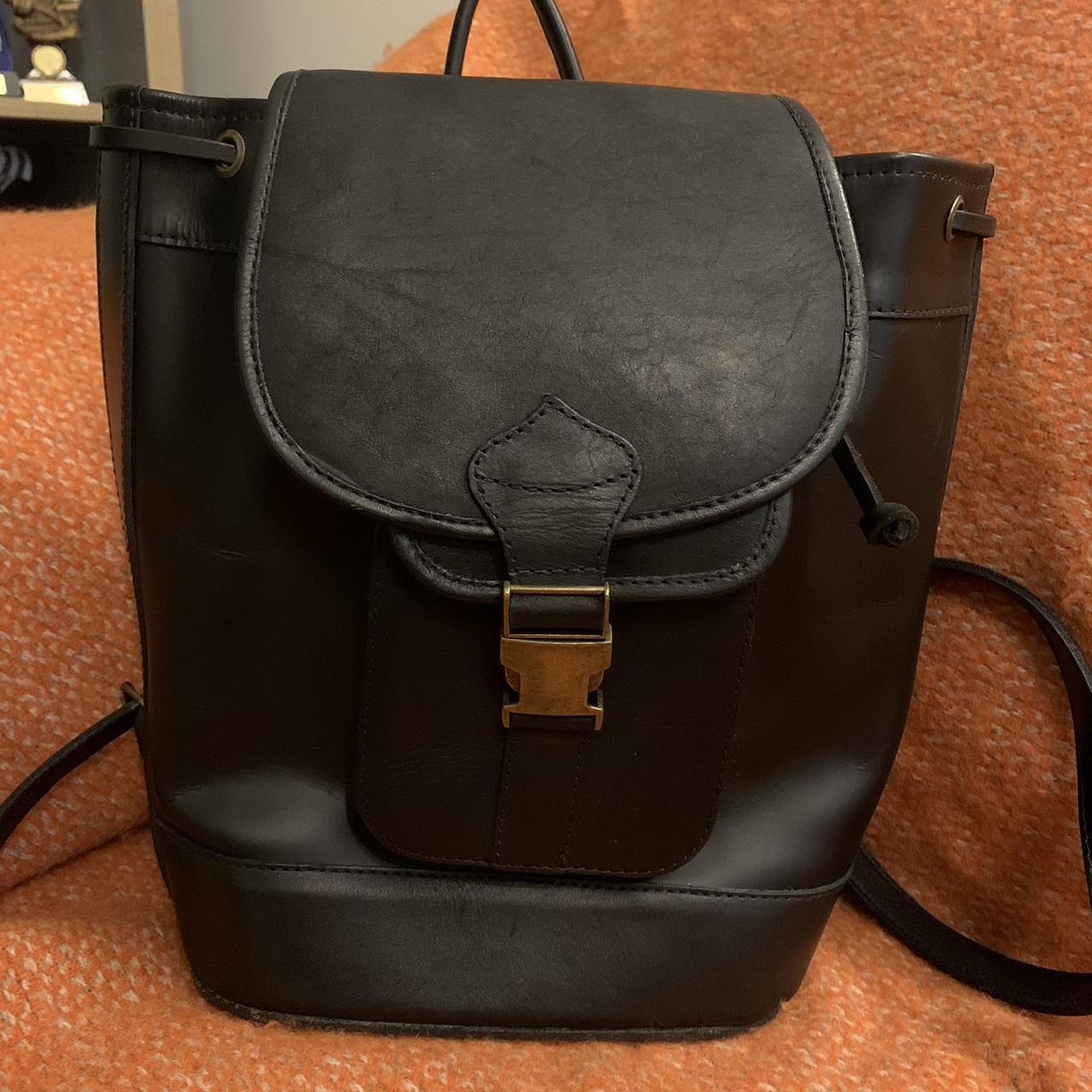 Black leather Beara Beara backpack. Only worn out a... - Depop