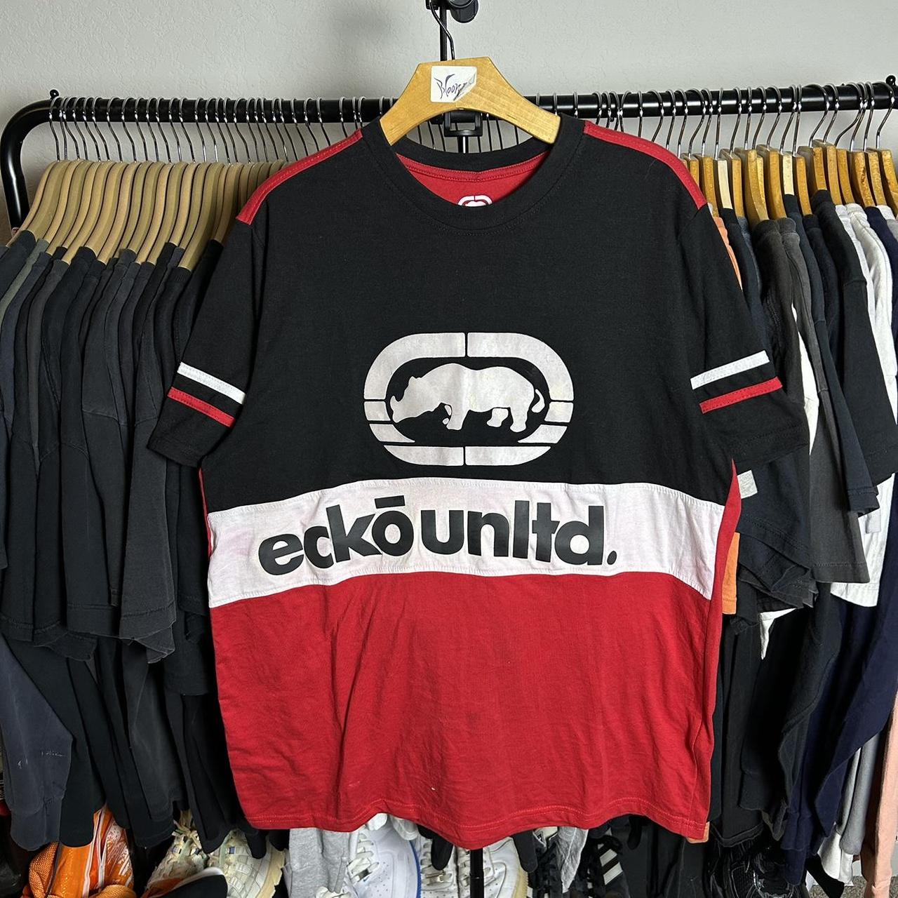 Essential vintage Ecko Unltd. Red Black tshirt Rhino... - Depop