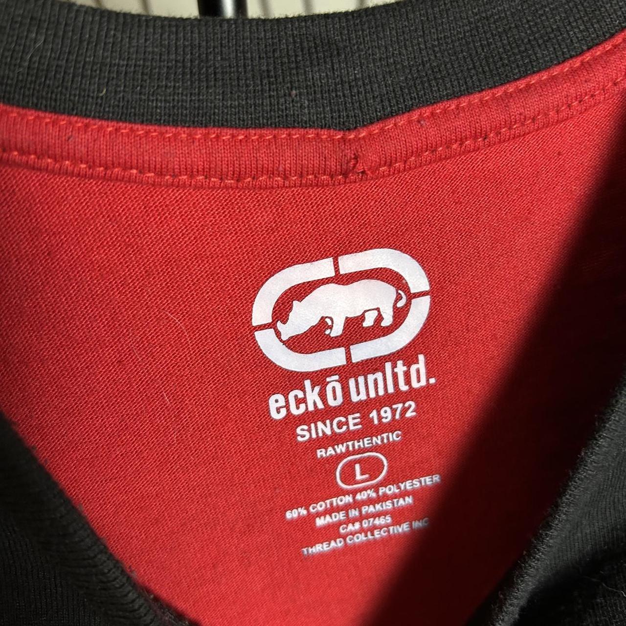 Essential vintage Ecko Unltd. Red Black tshirt Rhino... - Depop