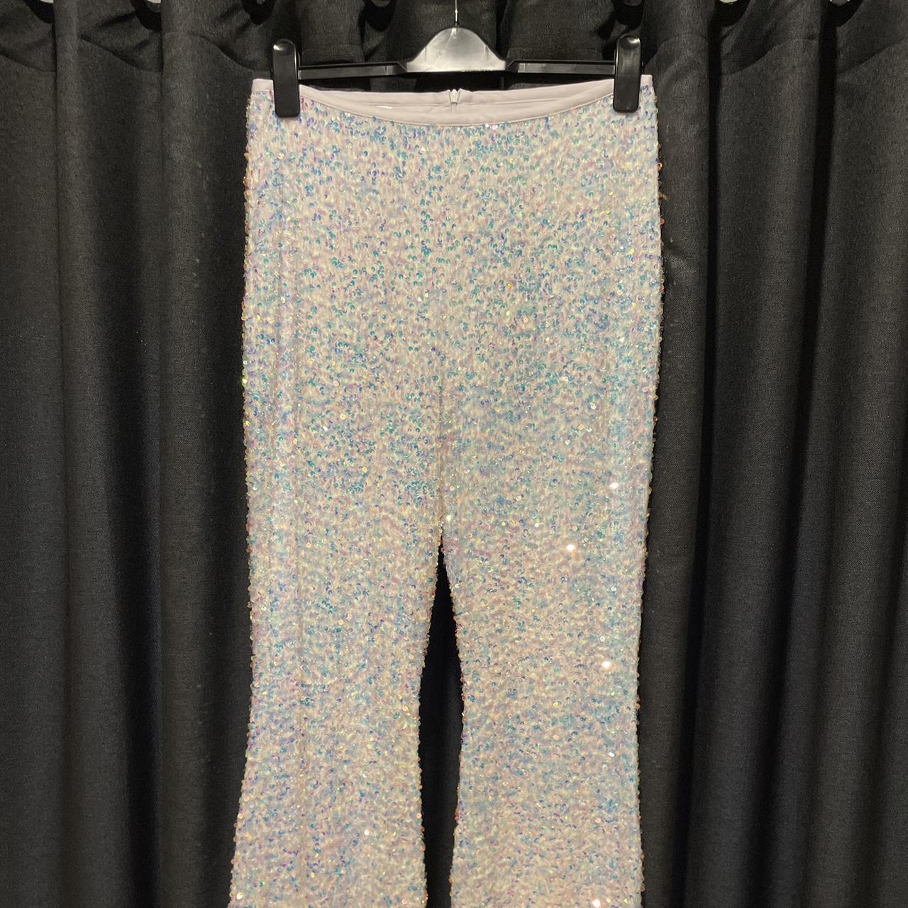 BlackMilk limited edition white sequin flares! SO... - Depop