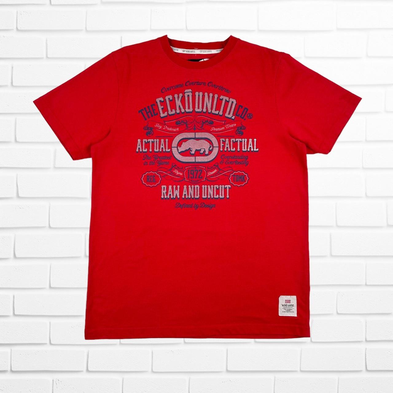 👀 VINTAGE ECKO UNLTD TEE 💣 Vintage Red Ecko... - Depop