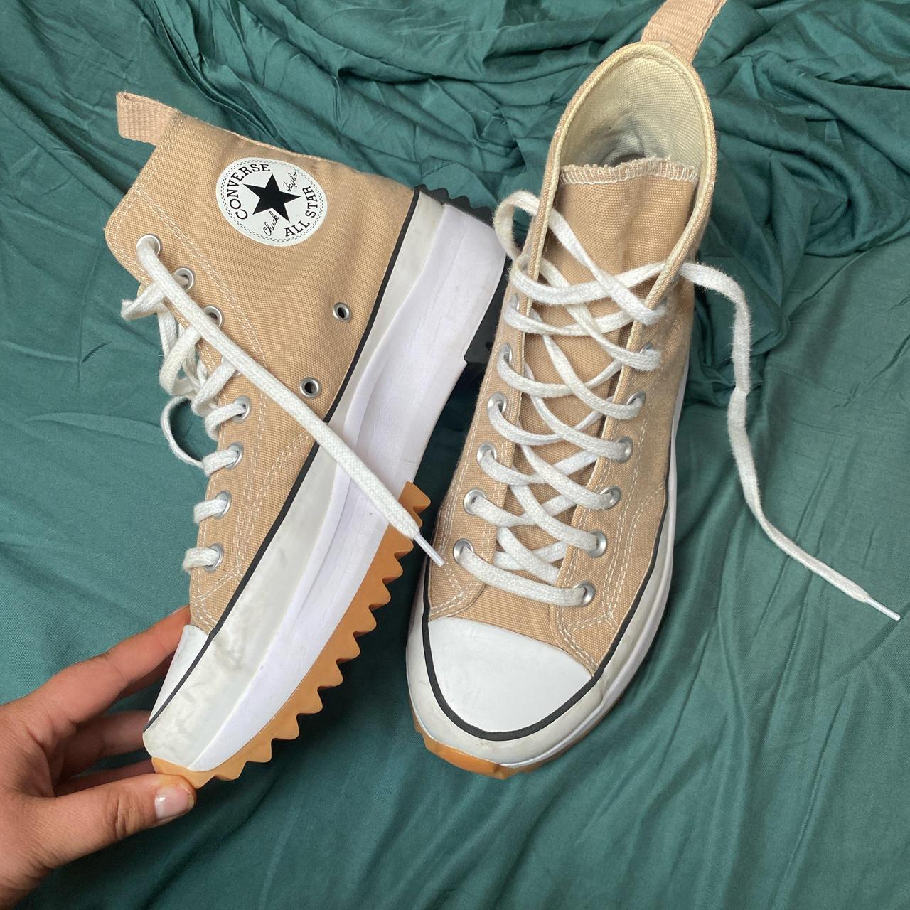 Platform converse, good condition, scuffs can be... - Depop