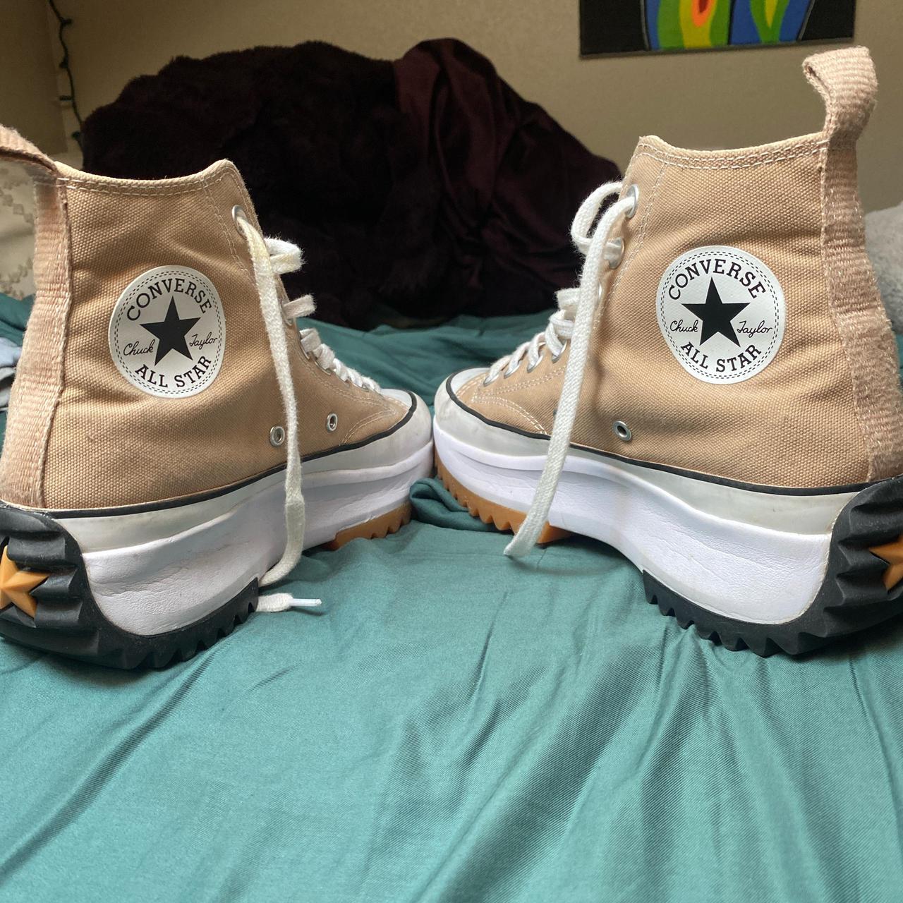 Platform converse, good condition, scuffs can be... - Depop