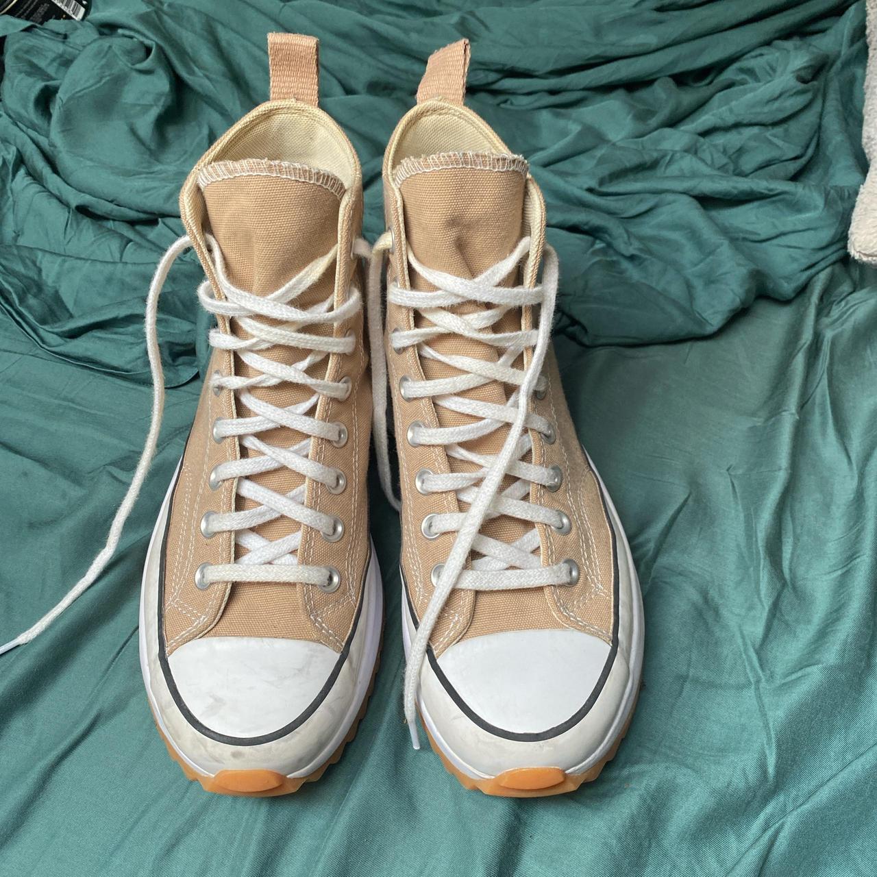 Platform converse, good condition, scuffs can be... - Depop