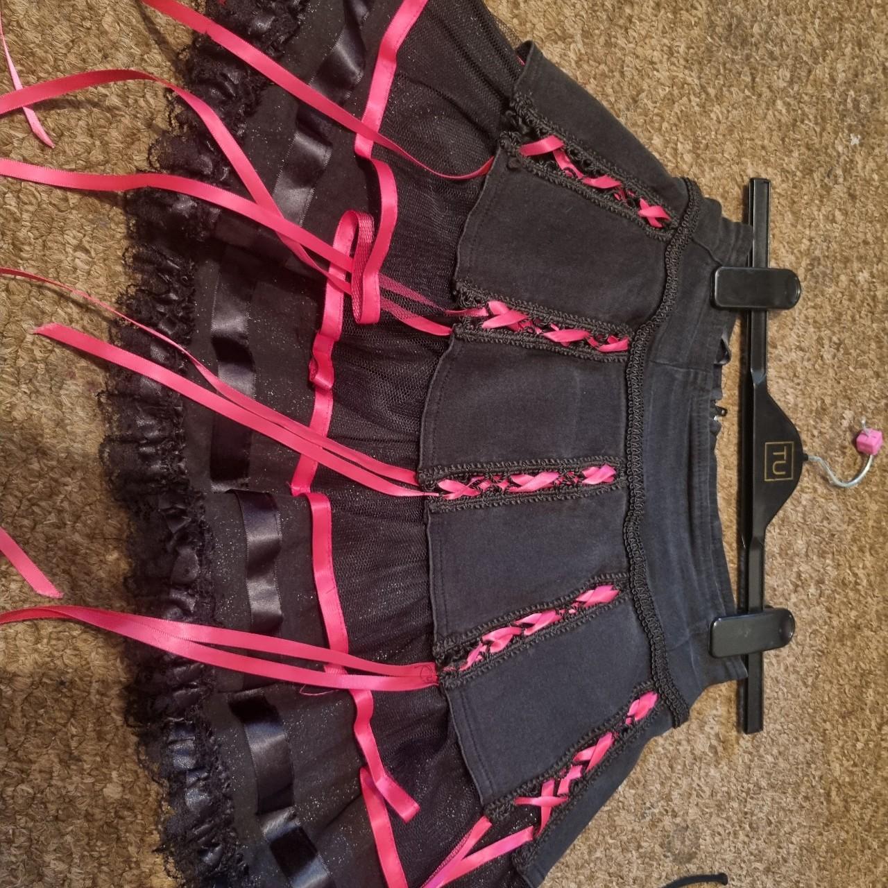 THE MOST BEAUTIFUL Living Dead Souls skirt, pink... - Depop