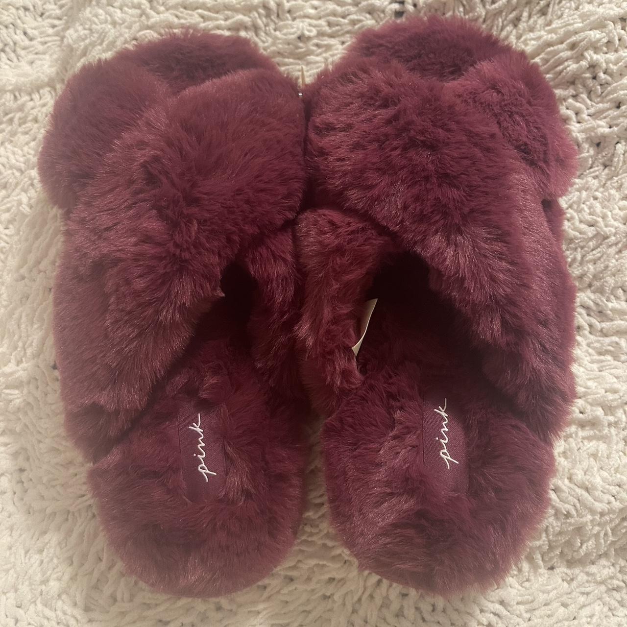 VICTORIA PINK SECRET PURPLE SLIPPERS #slippers... - Depop