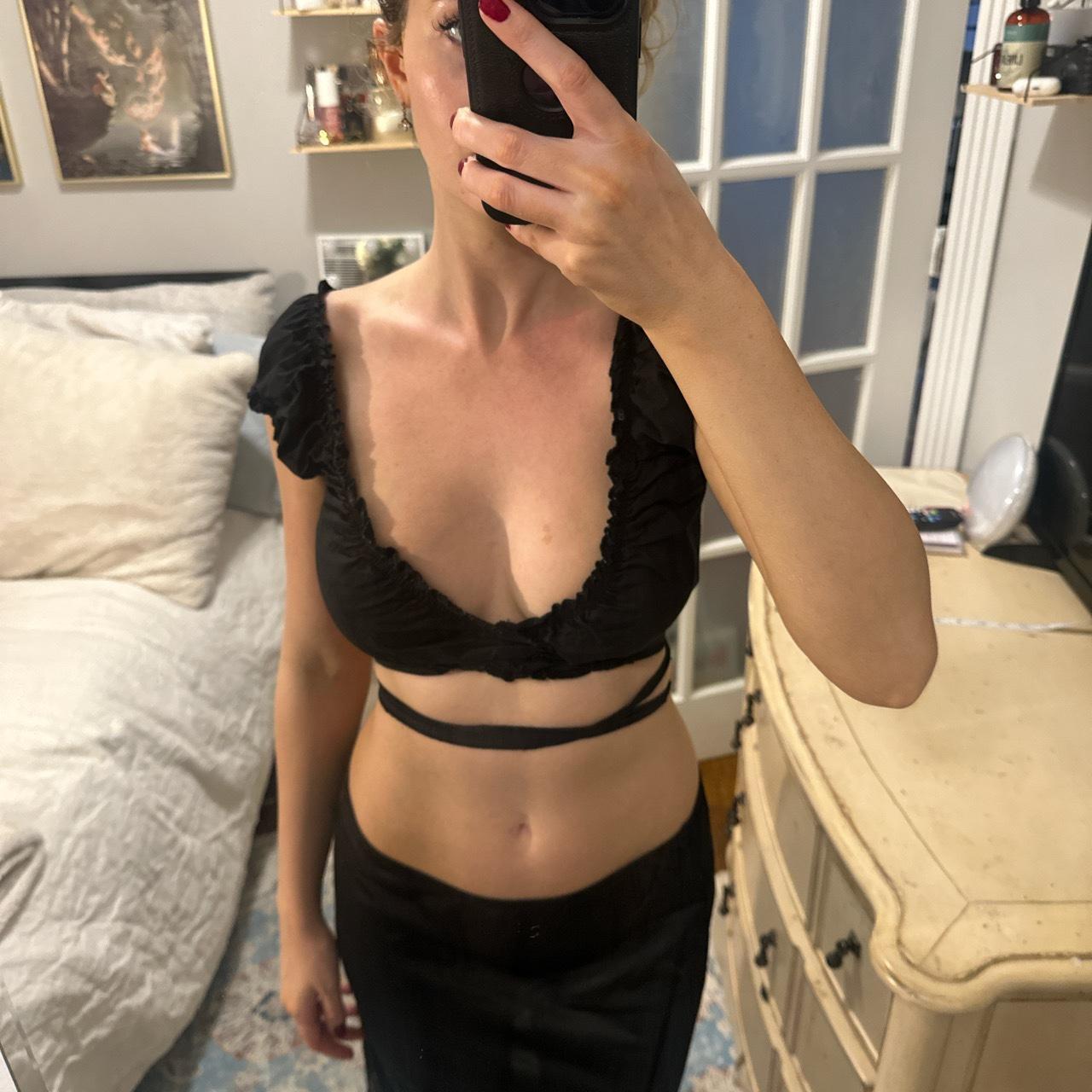 Adika black milk maid crop top. Can be worn off the... - Depop