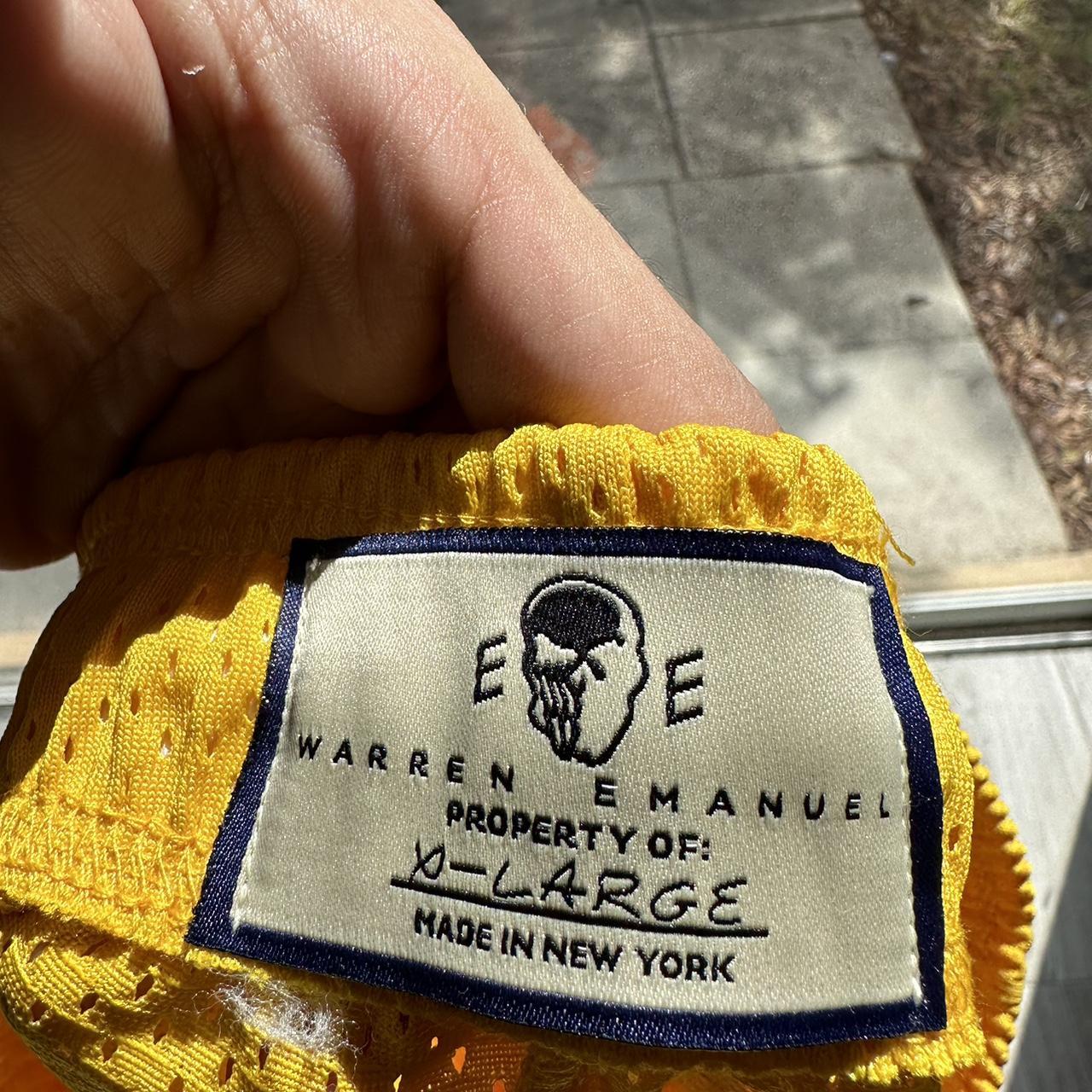 NBA Men's Yellow and Purple Shorts | Depop