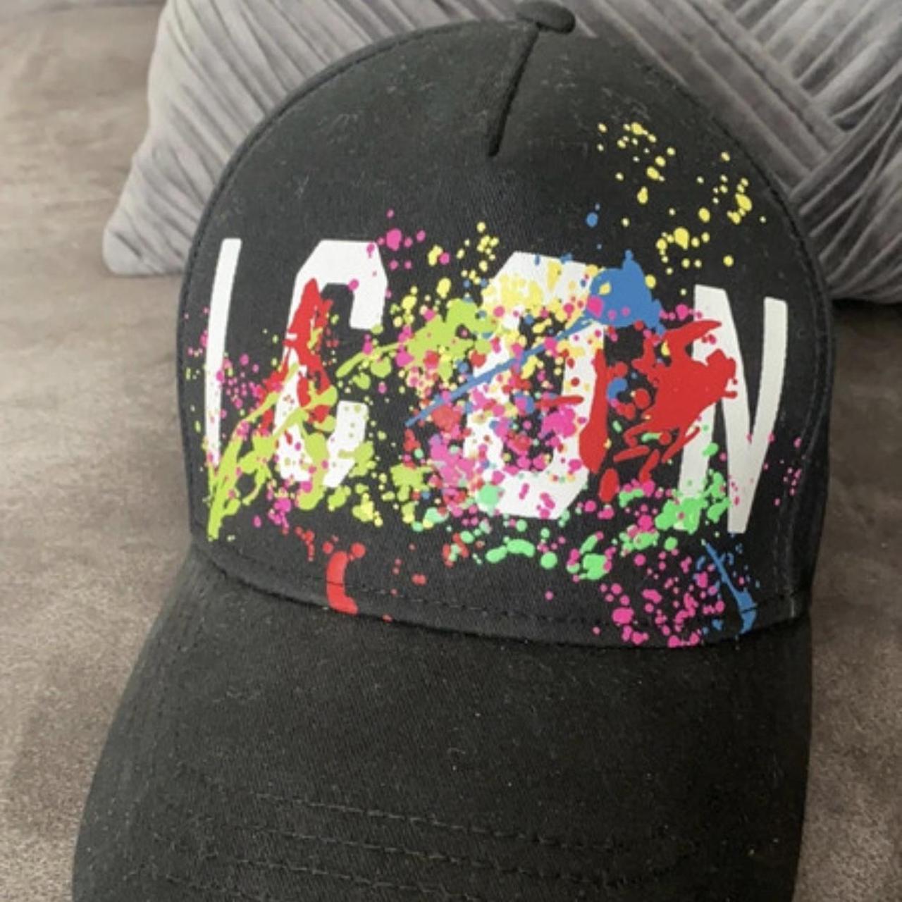 DSQUARED ICON SPLASH CAP IN USED GOOD CONDITION RRP... - Depop