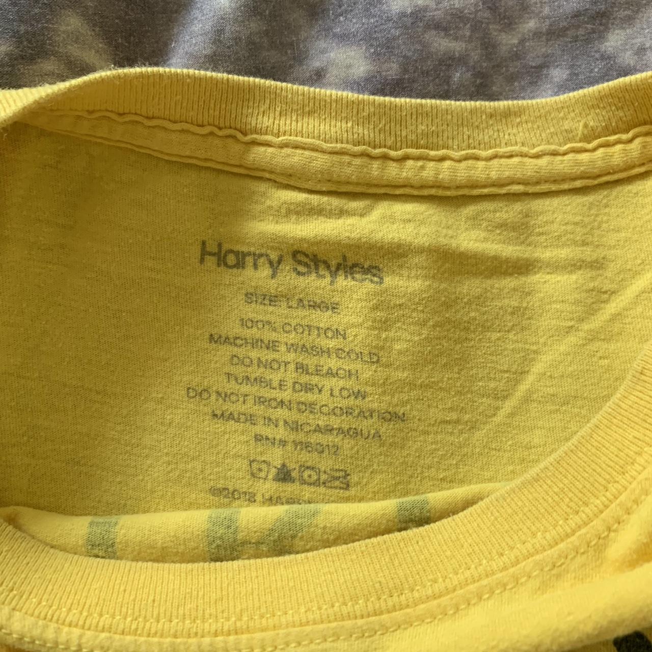 Harry Styles Official Merch Yellow tpwk shirt size:... - Depop
