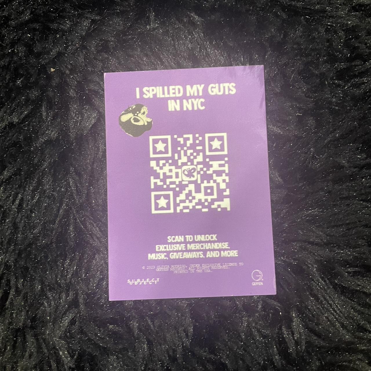 Olivia Rodrigo guts tour confetti + NYC holographic... - Depop