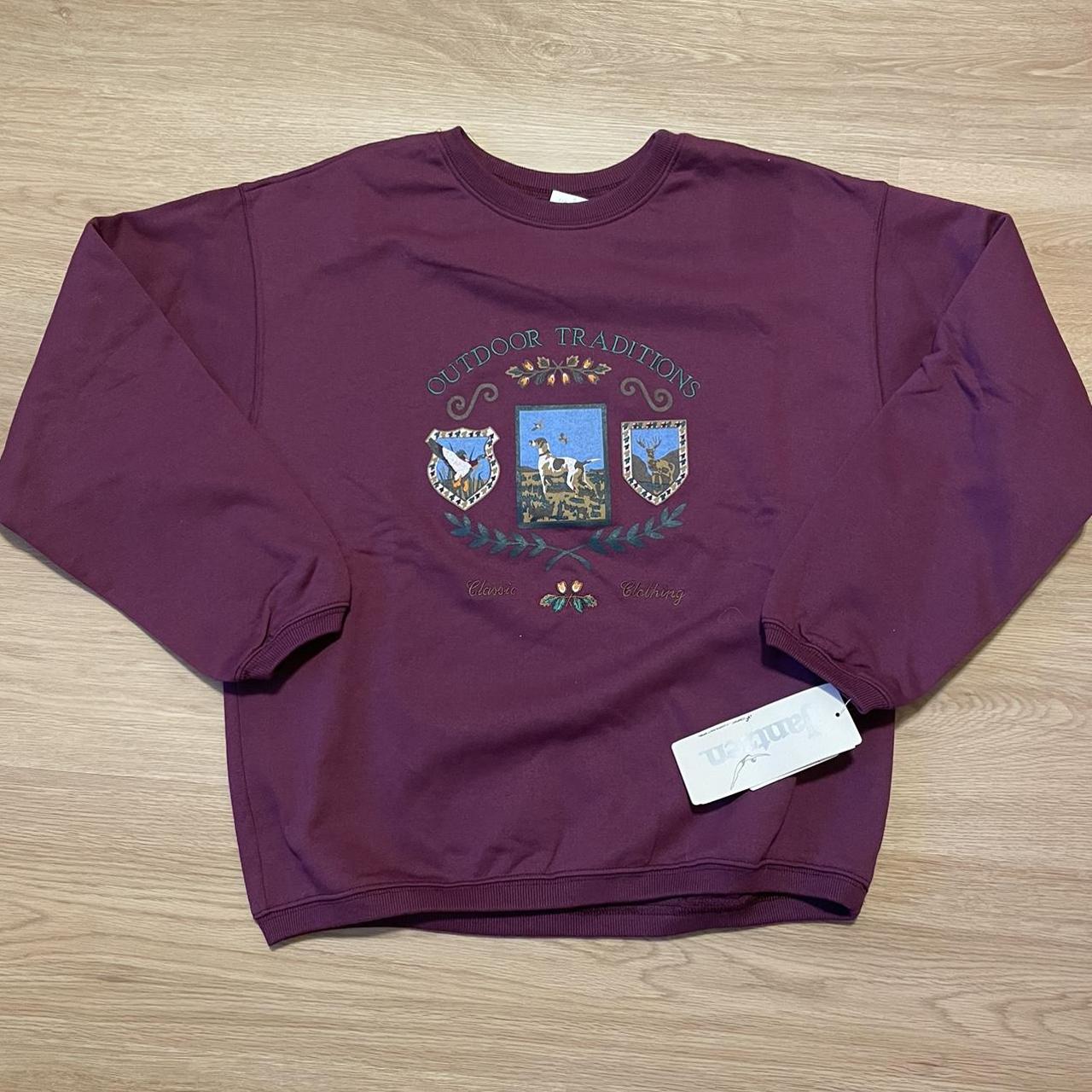 Vintage 90s Maroon Outdoor Traditions Nature... - Depop