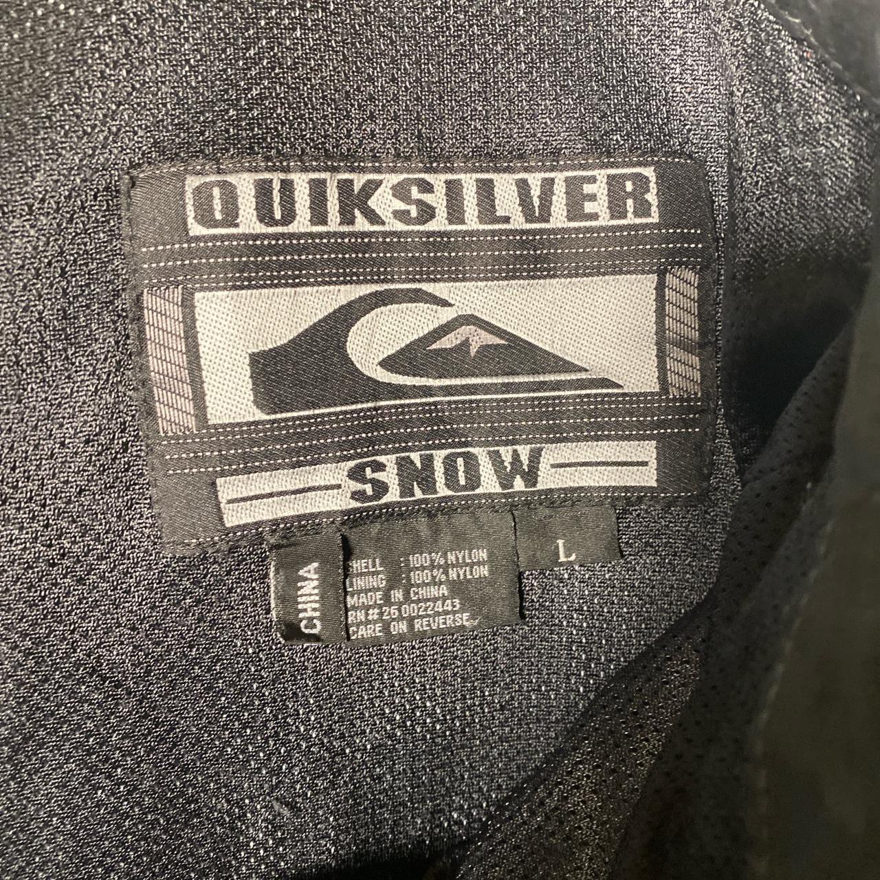 Vintage rare y2k black quiksilver baggy snow pants... - Depop