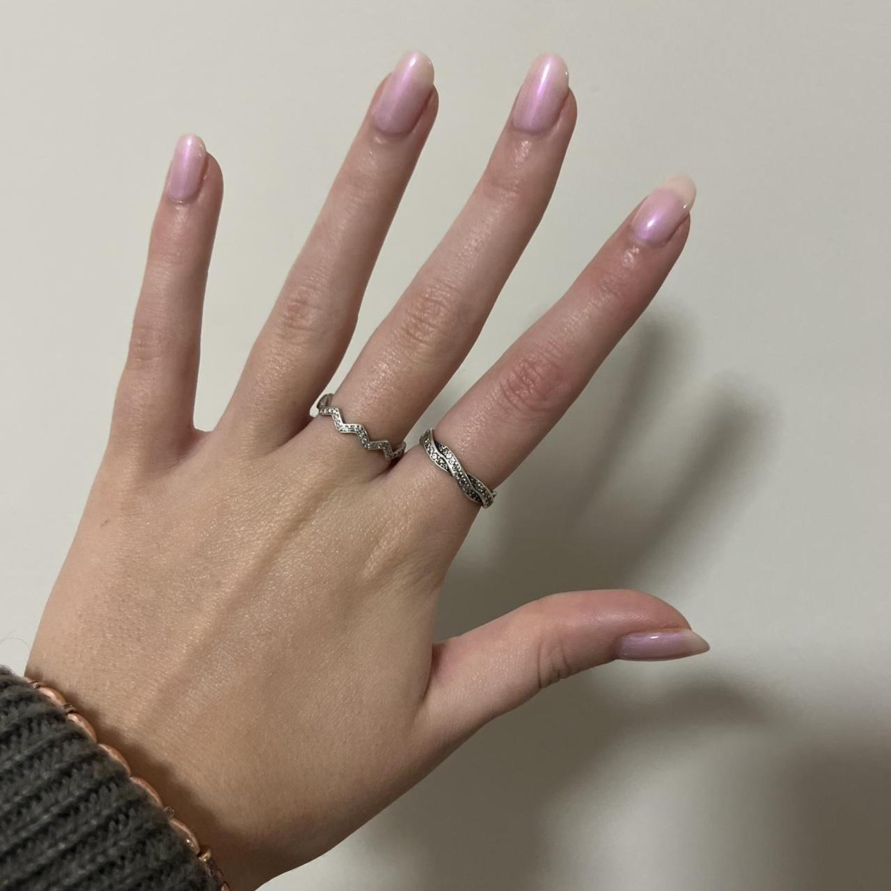 pandora sparkling twisted ring worn a few times & is... - Depop