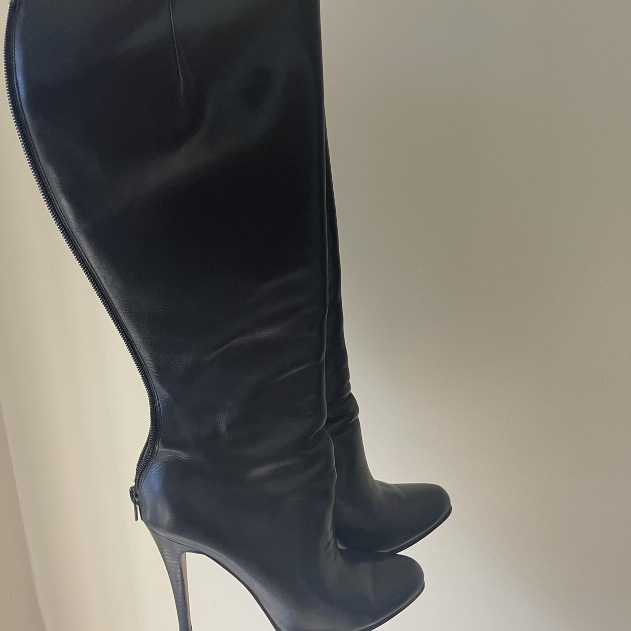 Wittner Leather Knee high Black boots. Size 37 - Depop