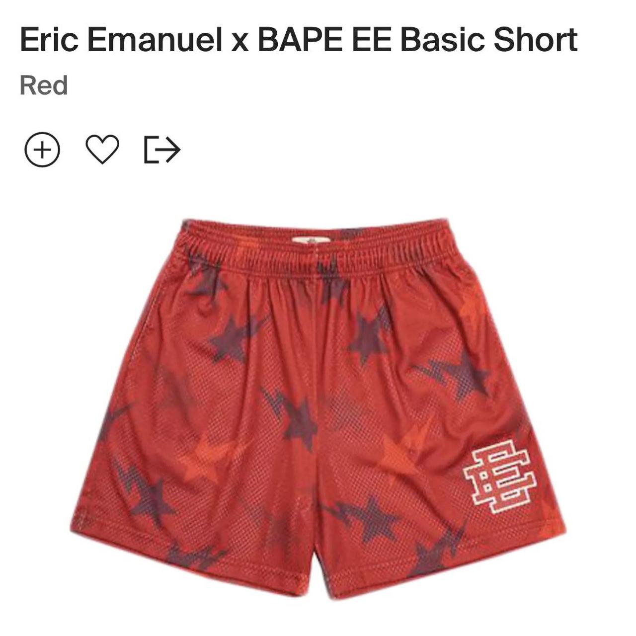 BAPE Men's Red Shorts | Depop