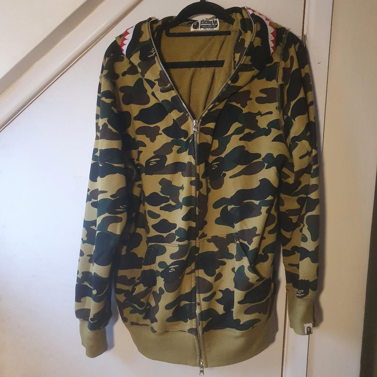 BAPE (Authentic) Classic Camo Shark Full... - Depop