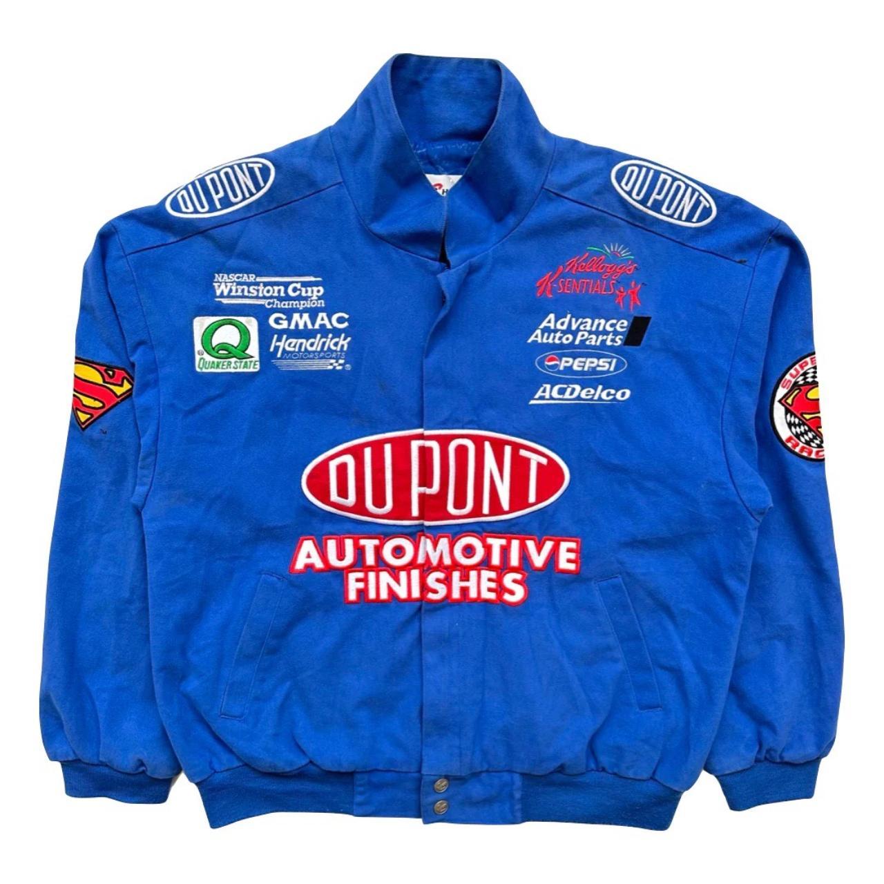 Vintage Dupont superman NASCAR racing jacket,... - Depop