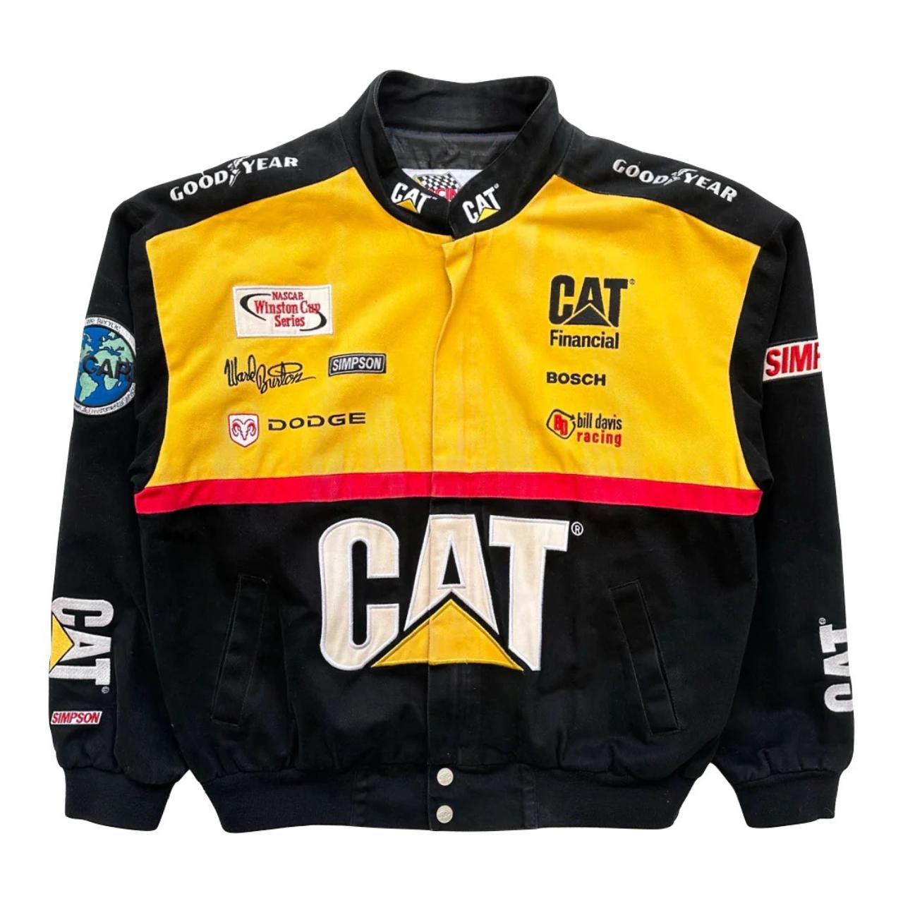 Vintage CAT NASCAR racing jacket, Medium Size -... - Depop