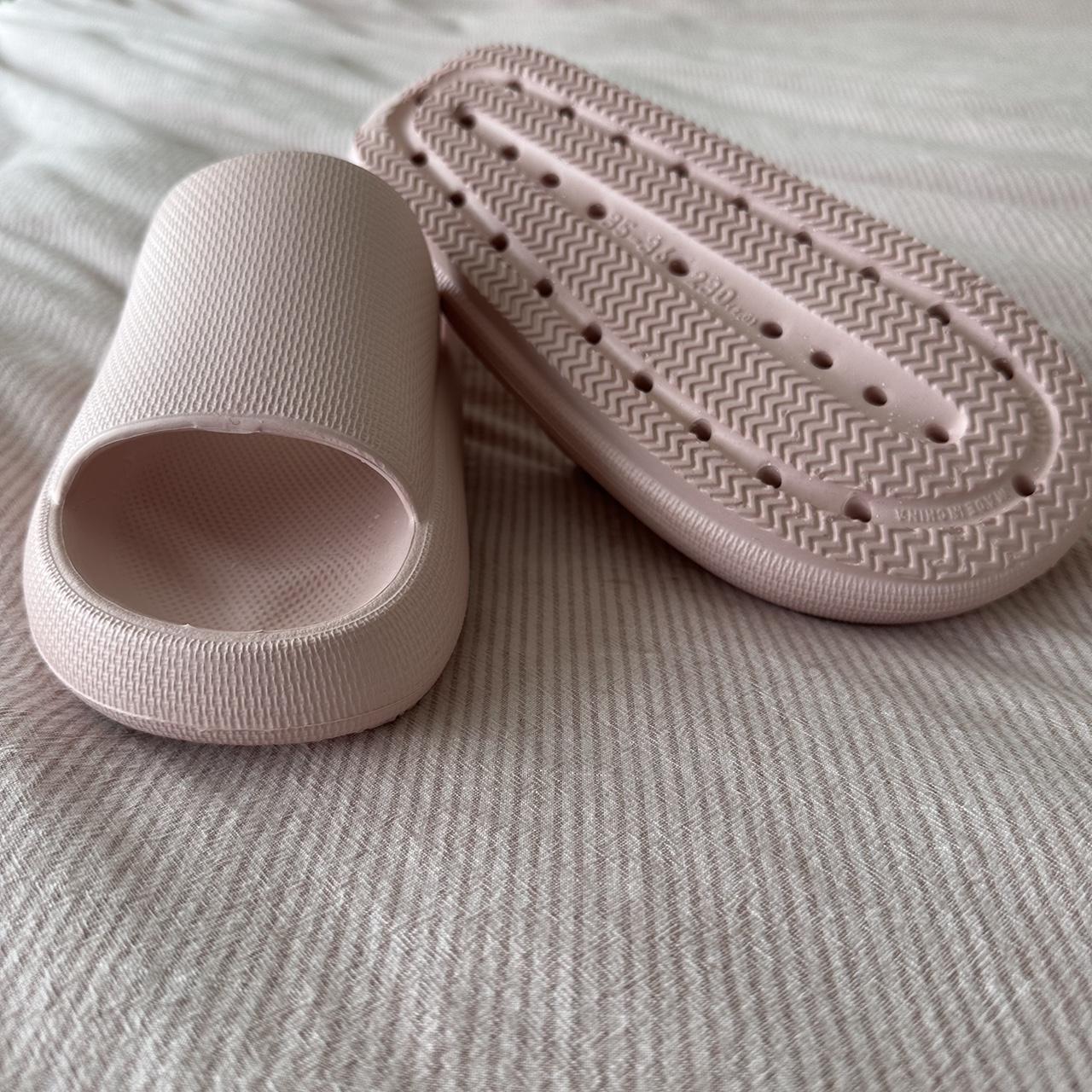 Cloud slides Eu 35-36 Pink soft cushion slides - Depop