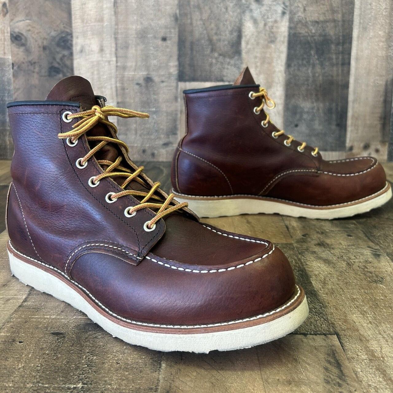 Red Wing Heritage 8138 Moc Toe Briar Oil Slick Boots... - Depop