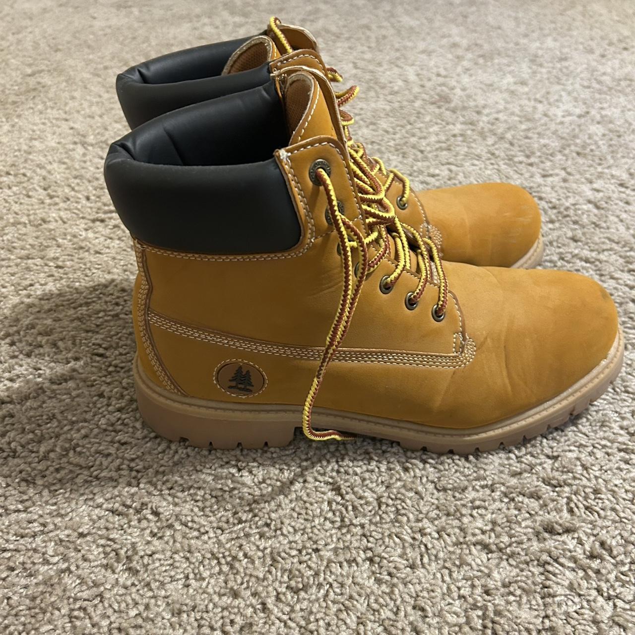 Timberland type boot tan and brown #timberland #timbs - Depop