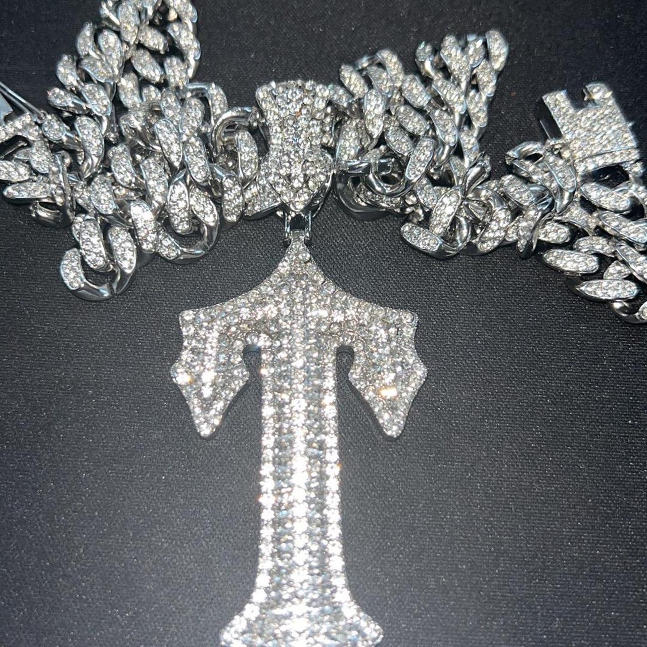 Trapstar chain Cuban chain Trapstar pendent Diamond... - Depop