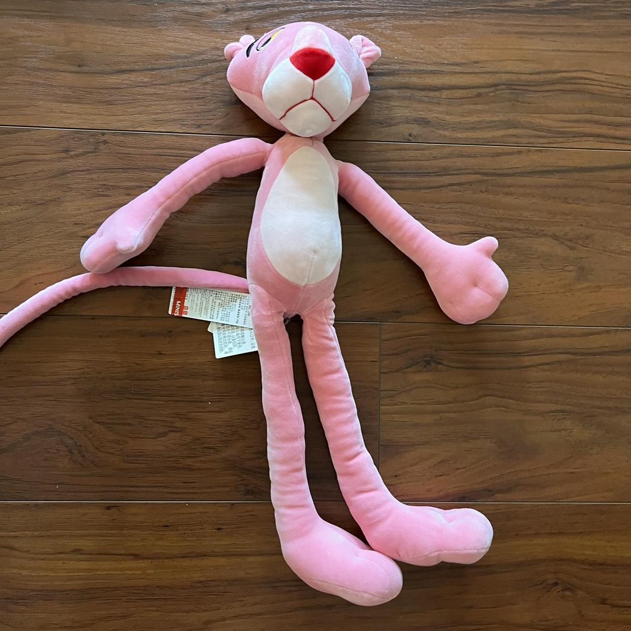 Miniso Pink Panther Large 22” Plush Stuffed New soft... - Depop