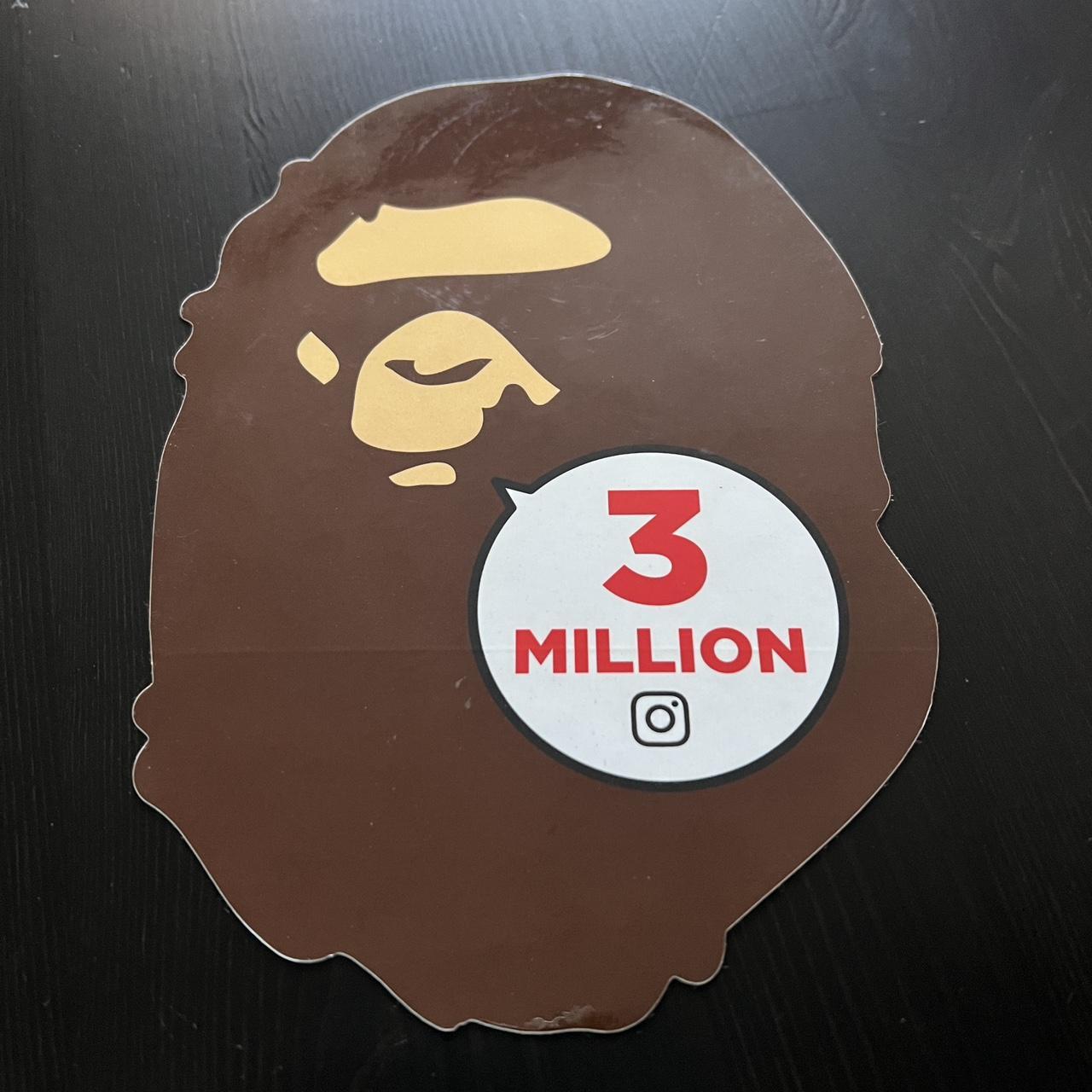 Bape Giant Ape Head Celebration Sticker... - Depop