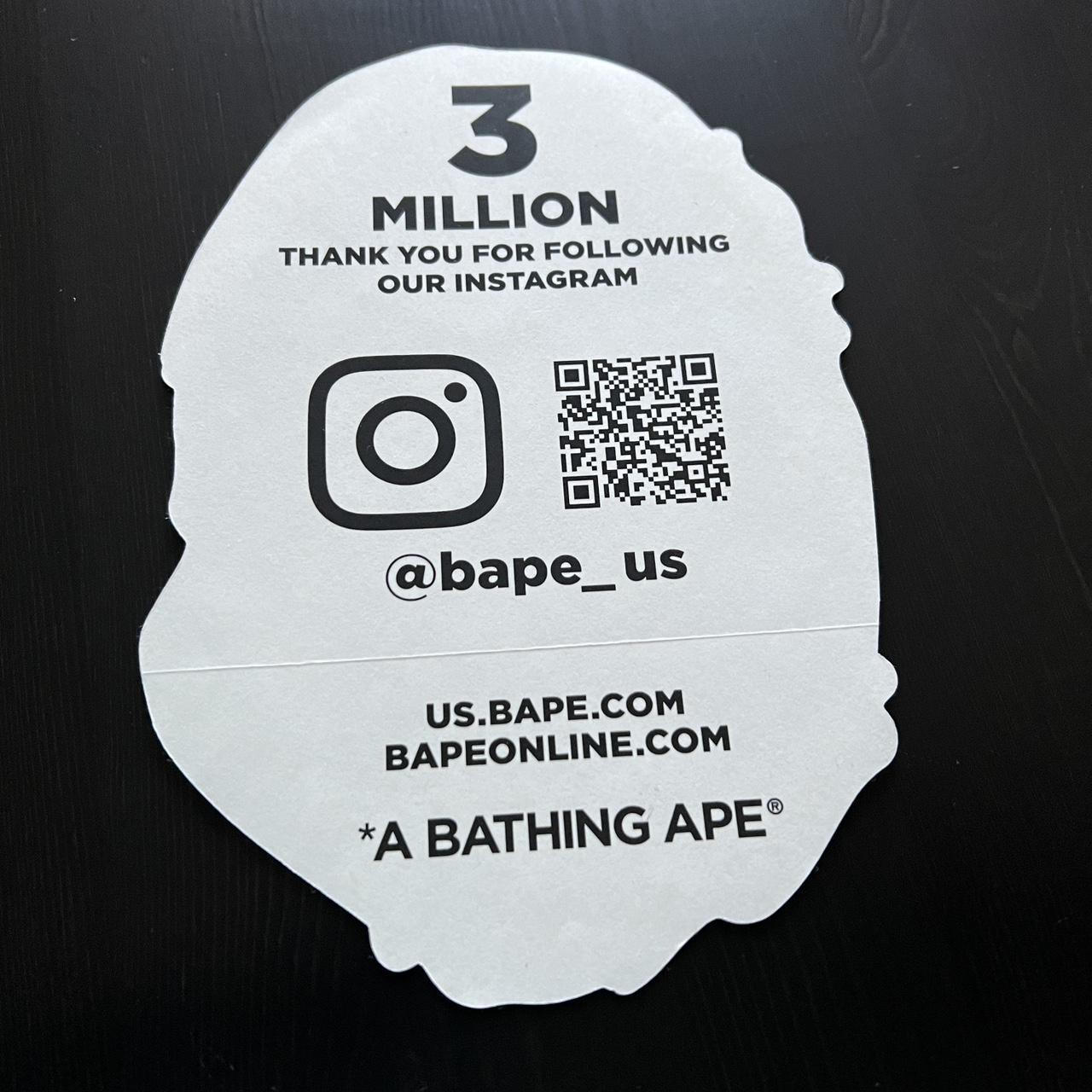 Bape Giant Ape Head Celebration Sticker... - Depop