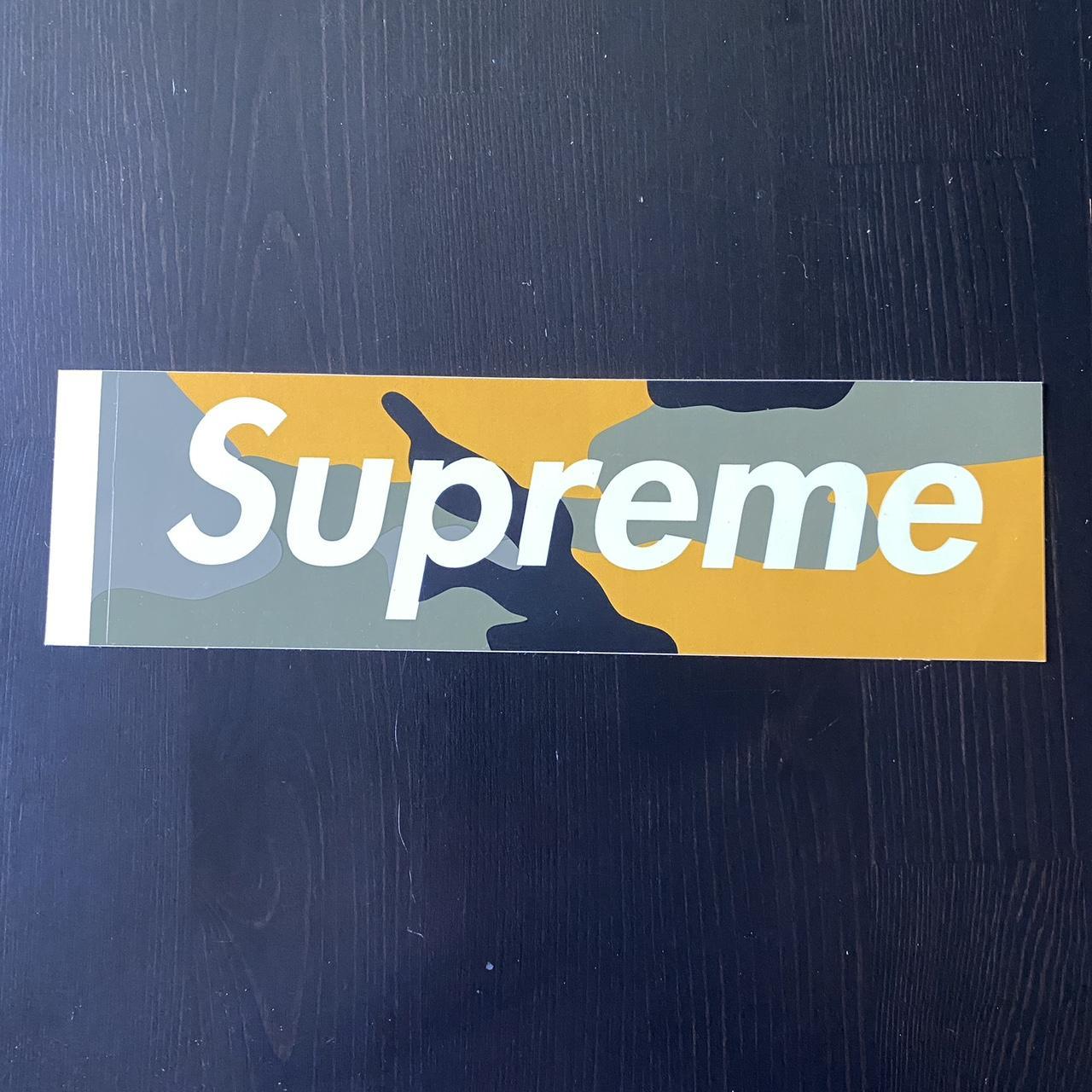 Supreme Green and Yellow Stickers | Depop