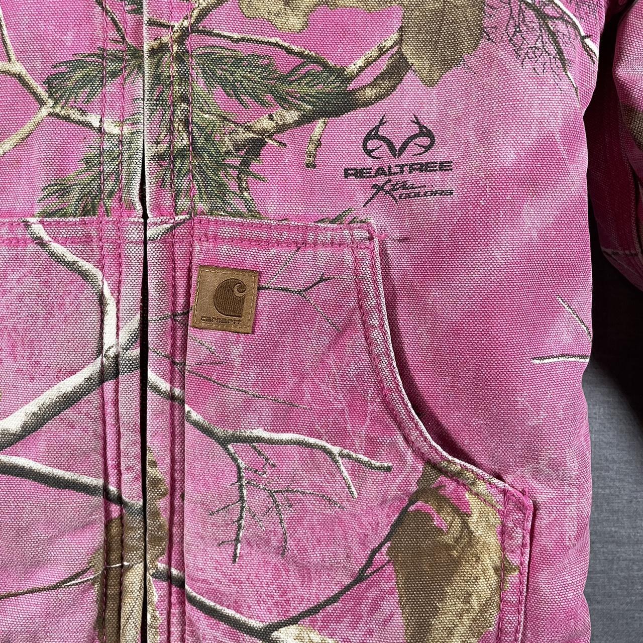 Pink Denim Carhartt realtree kids Jacket Sz 4T No... - Depop