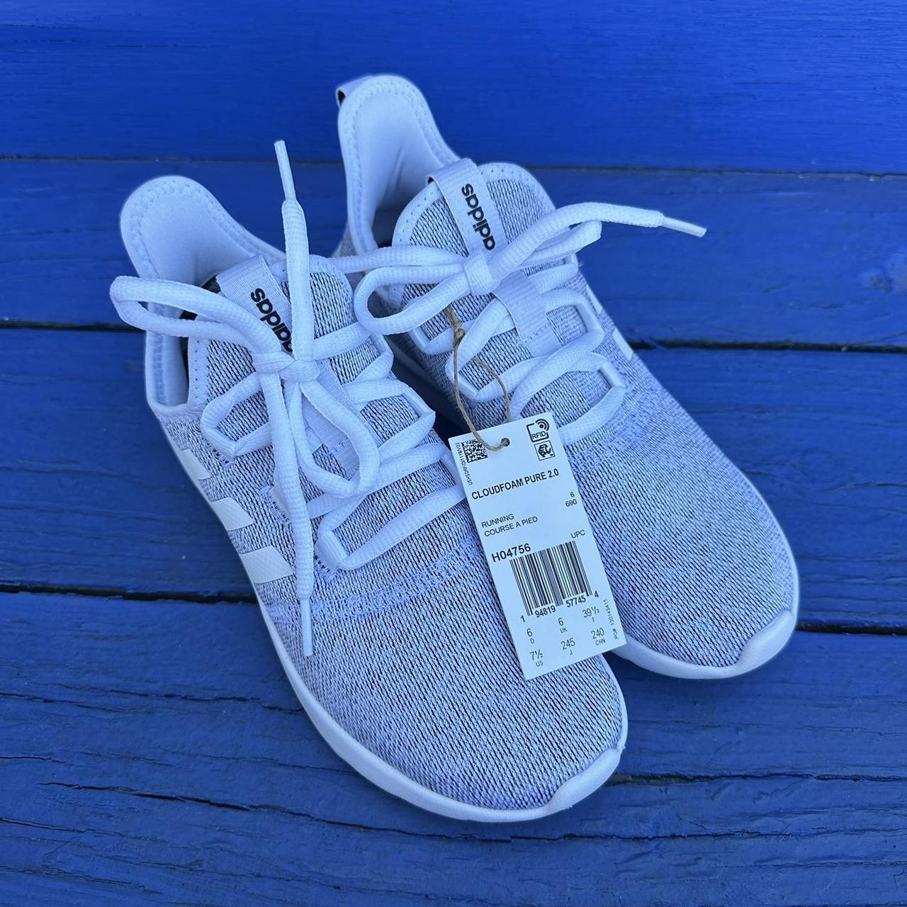 Adidas Cloud foam pure 2.0 gray white women’s... | Depop