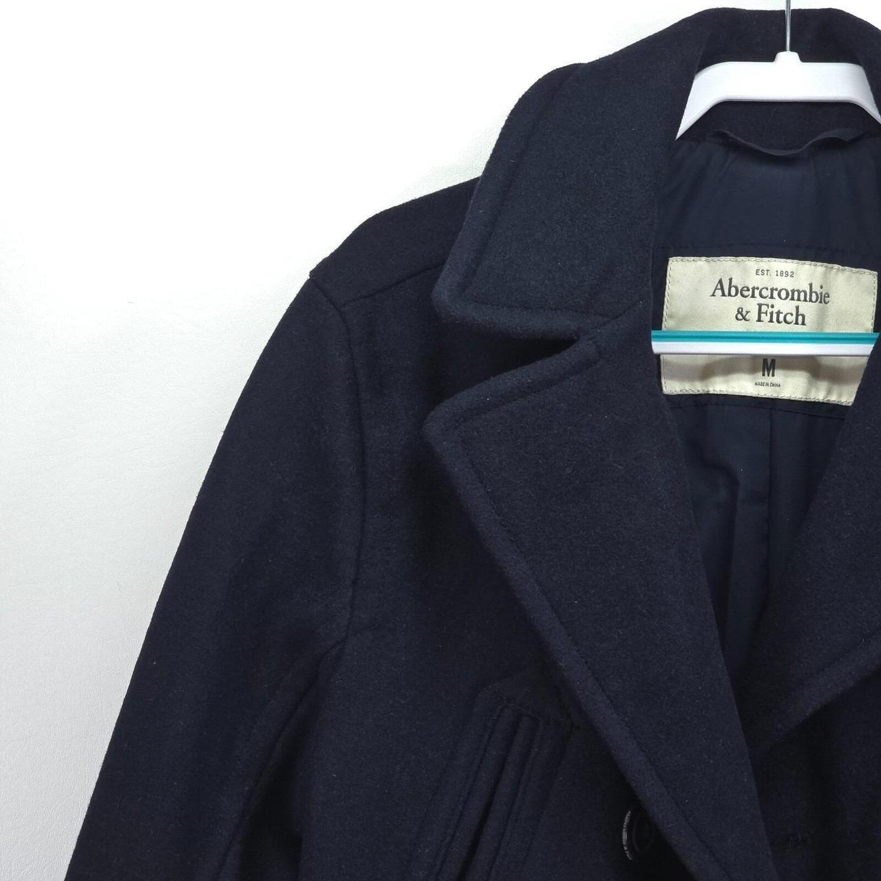 VTG Abercrombie And Fitch Pea Coat Mens Medium Wool... | Depop